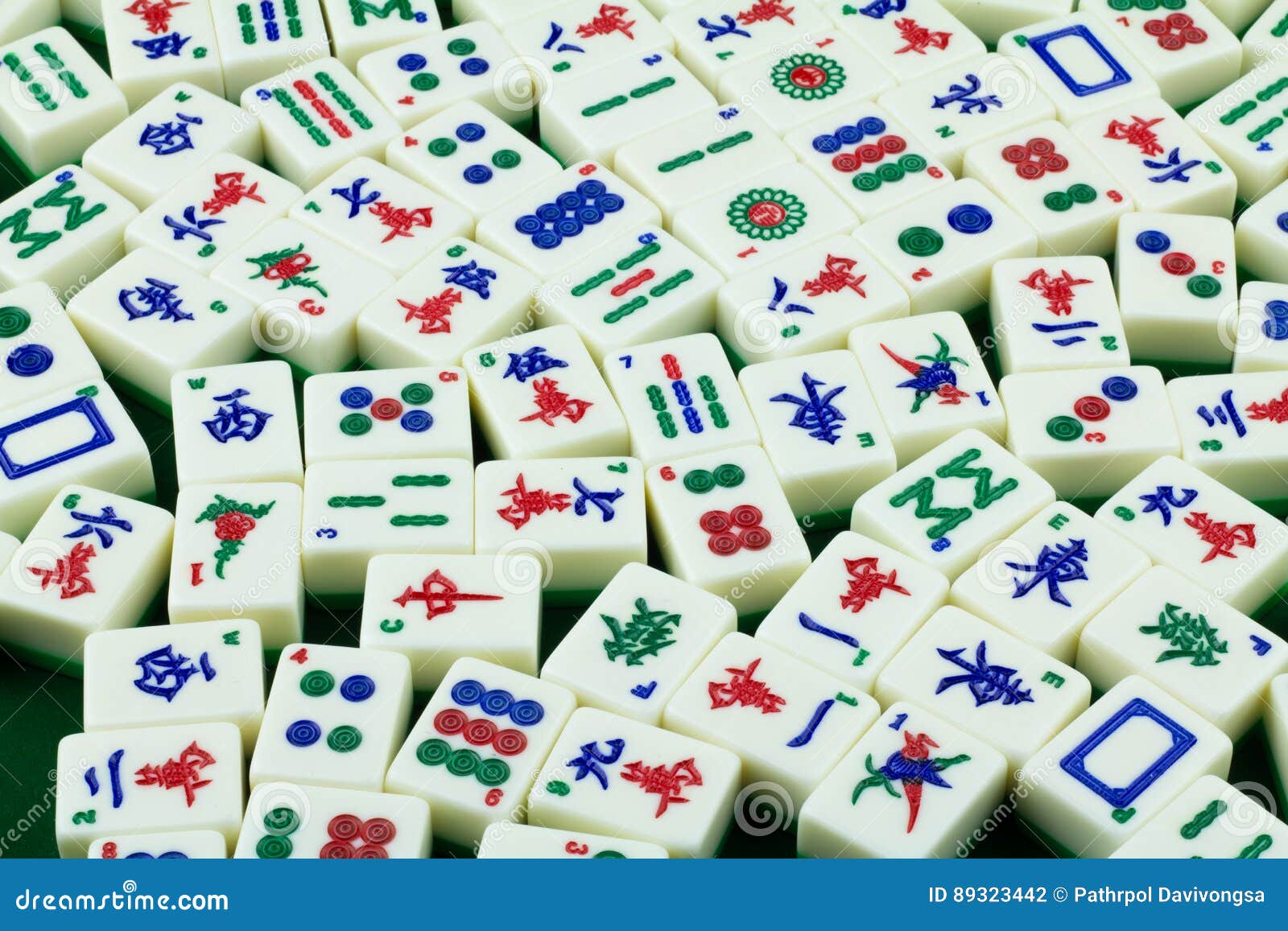 Mahjong Tiles stock photo. Image of blocs, hunch, green - 89323442