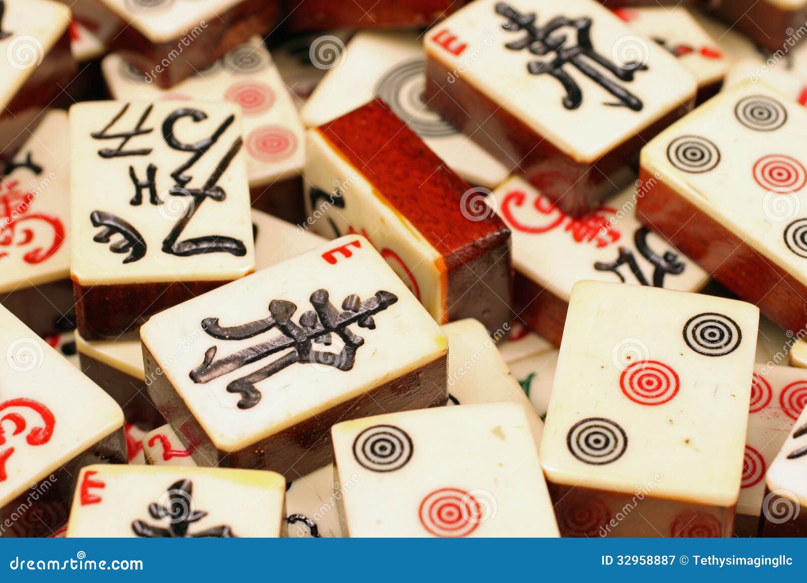 Mahjongg Pieces stock image. Image of pieces, japanese - 32958887