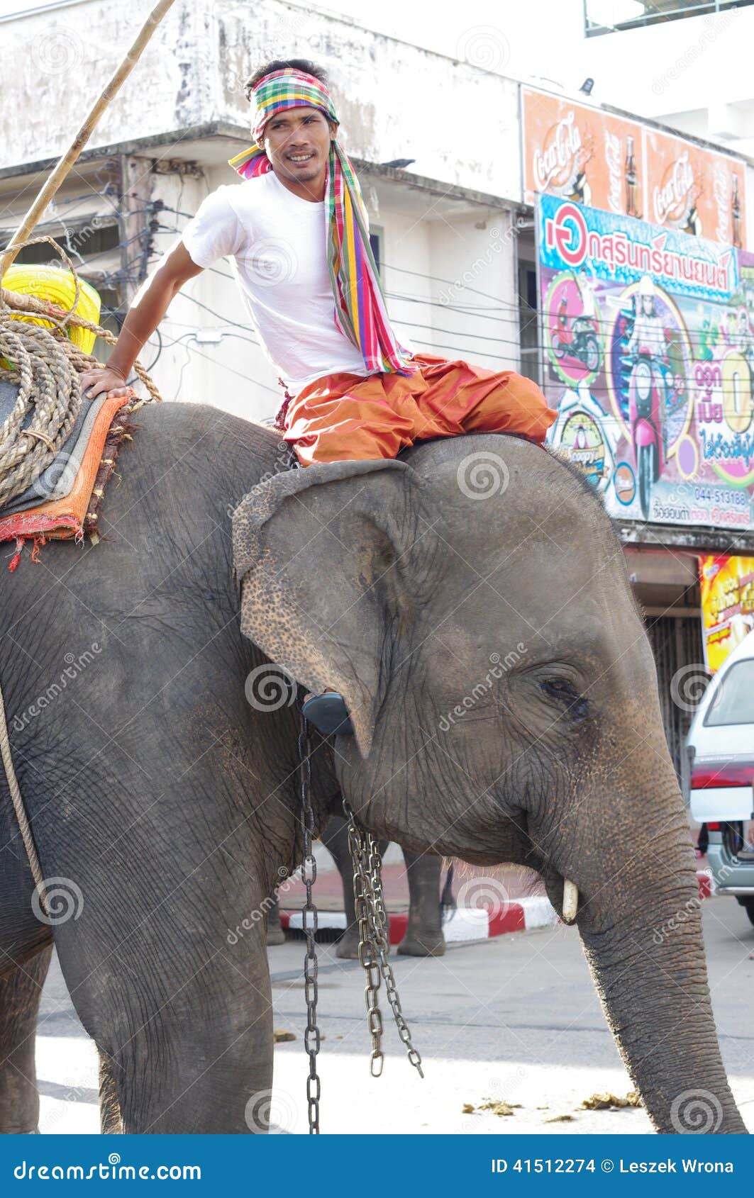 Mahout de sourire image stock éditorial. Image du asie - 41512274
