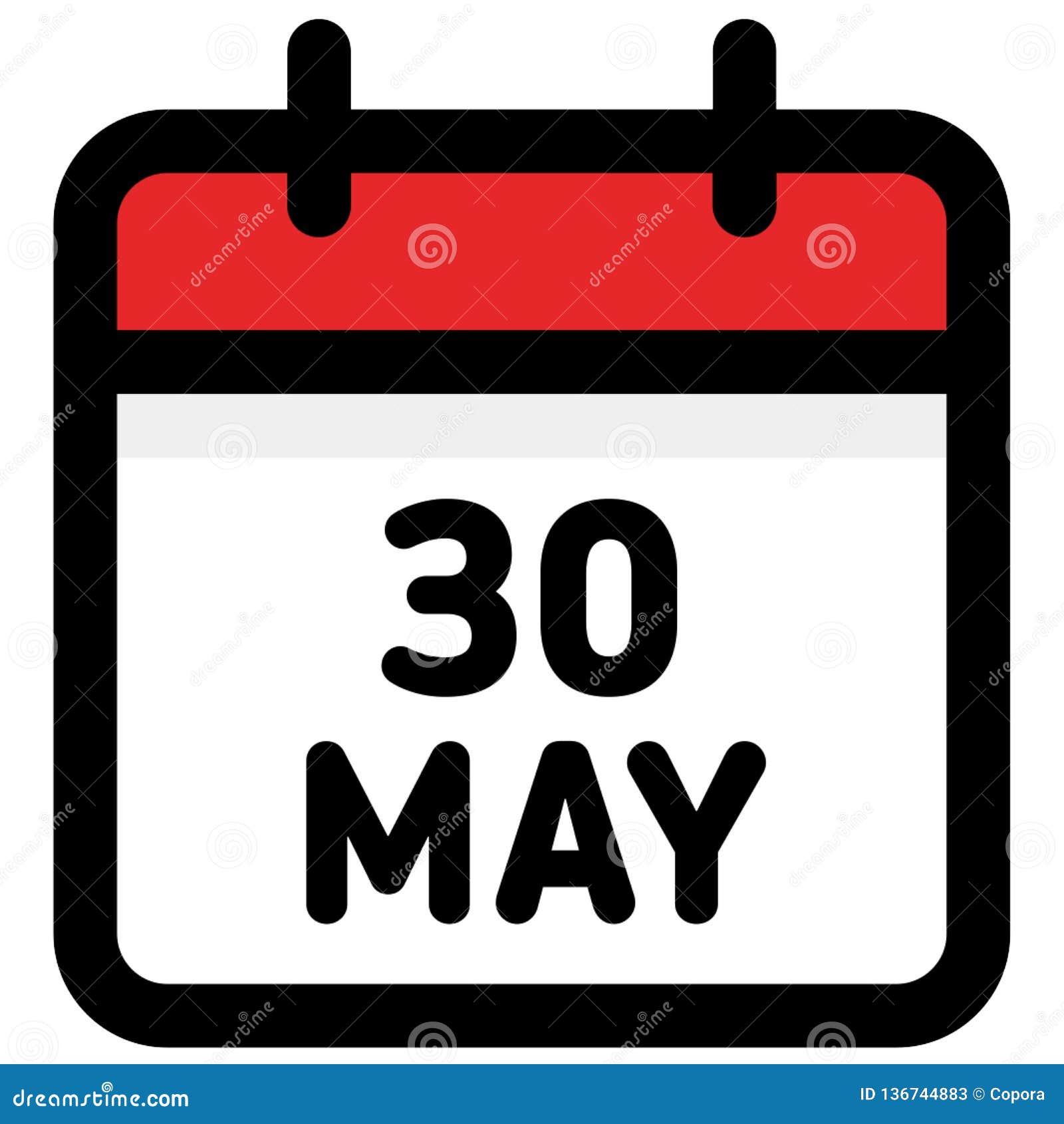 30 Mai - Kalender-Ikone - Vektor-Illustration Vektor Abbildung ...