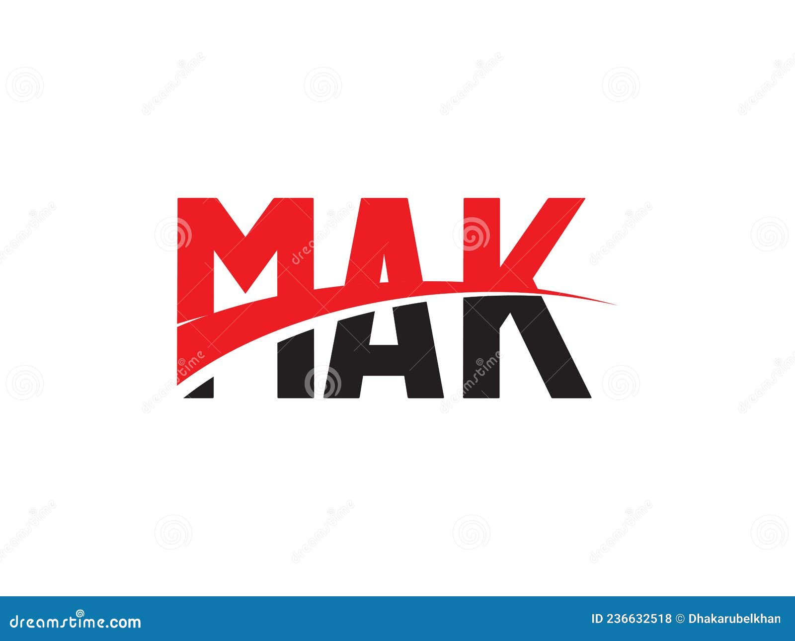MAK Letter Initial Logo Design Stock Vector - Illustration of text ...
