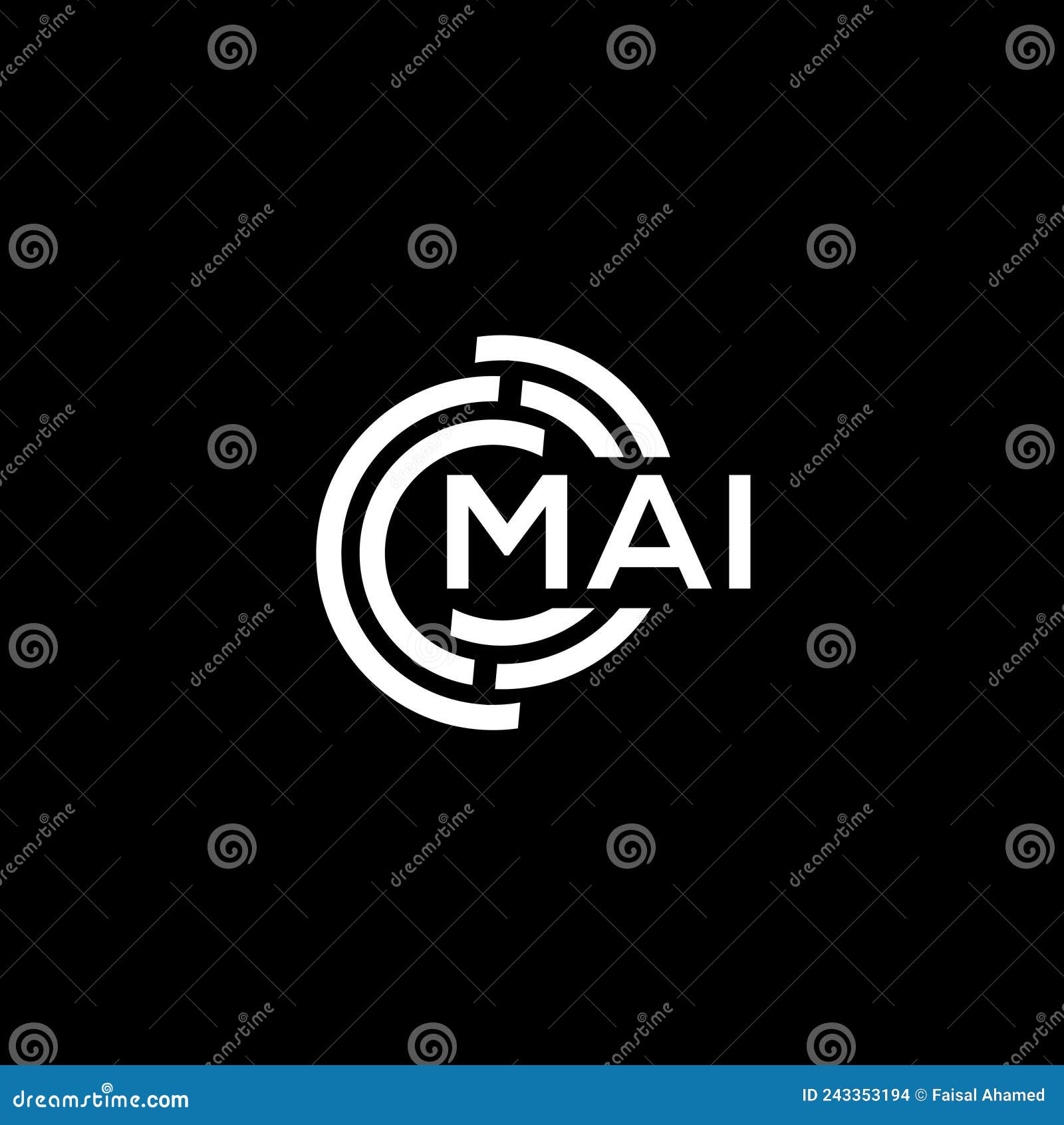 MAI Letter Logo Design. MAI Monogram Initials Letter Logo Concept Stock ...