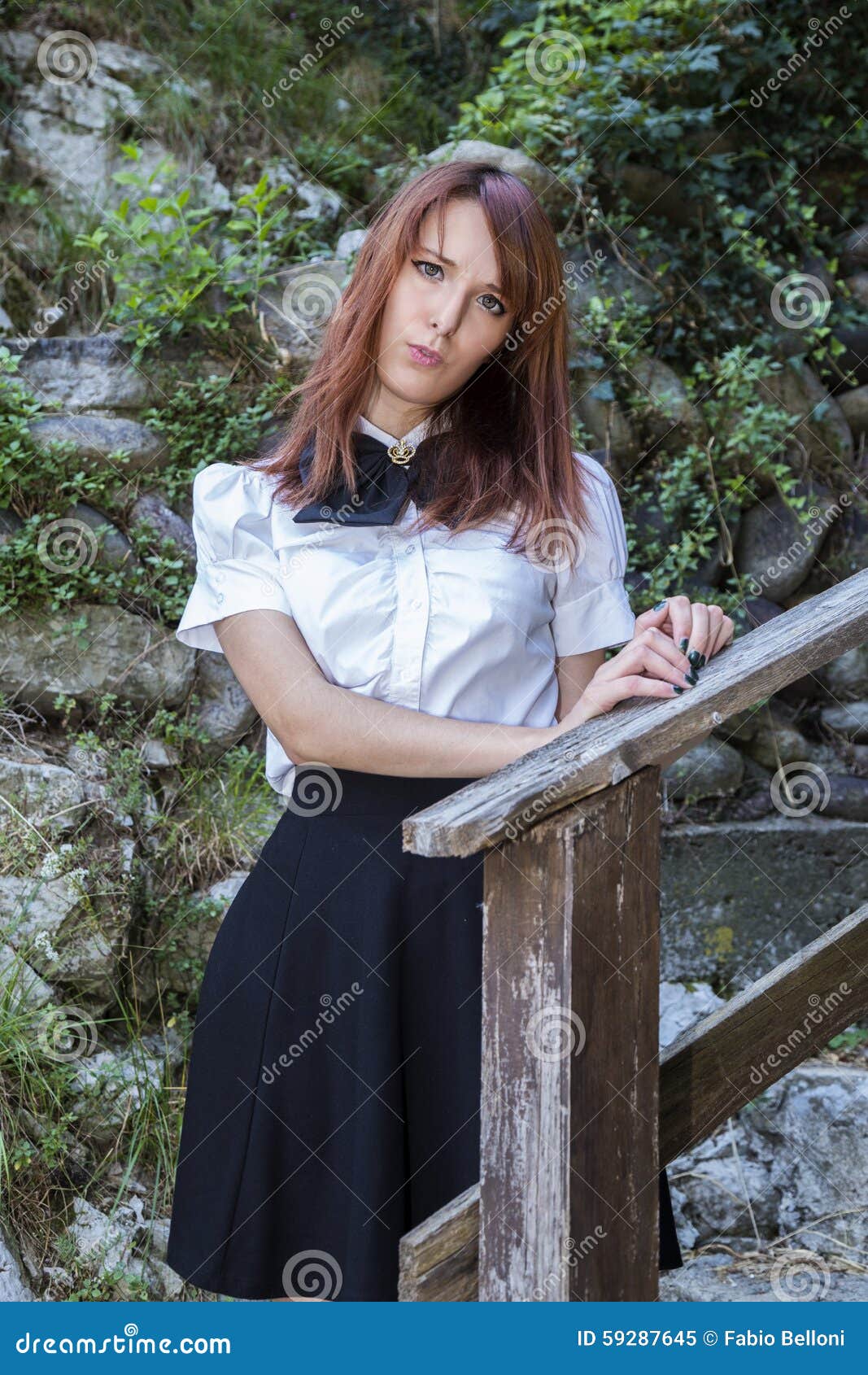 Maid stock image. Image of cosplay, service, posing, black - 59287645