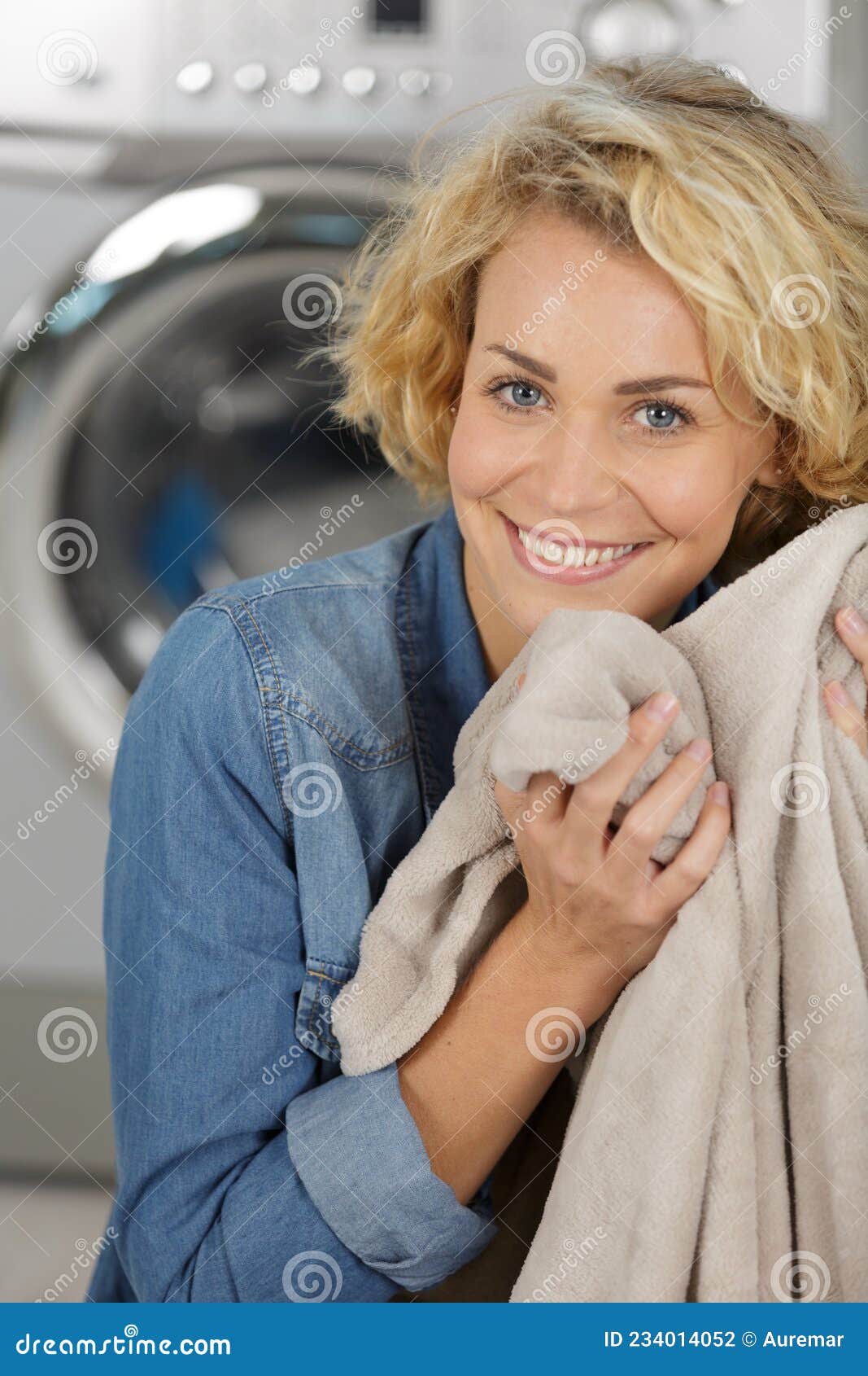 Maid with Fresh Clean Towels Stock Photo - Image of professional ...
