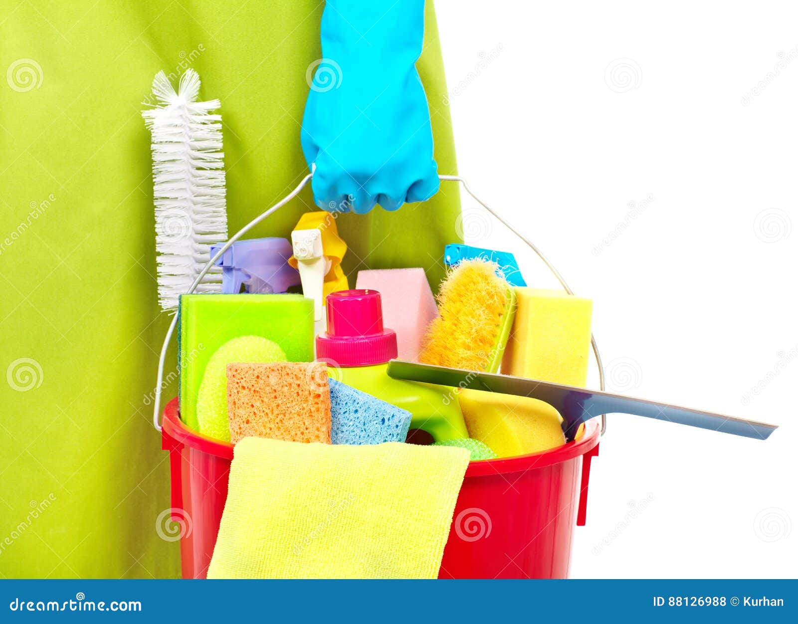 Maid Hands with Cleaning Tools. Stock Photo - Image of bucket, house ...