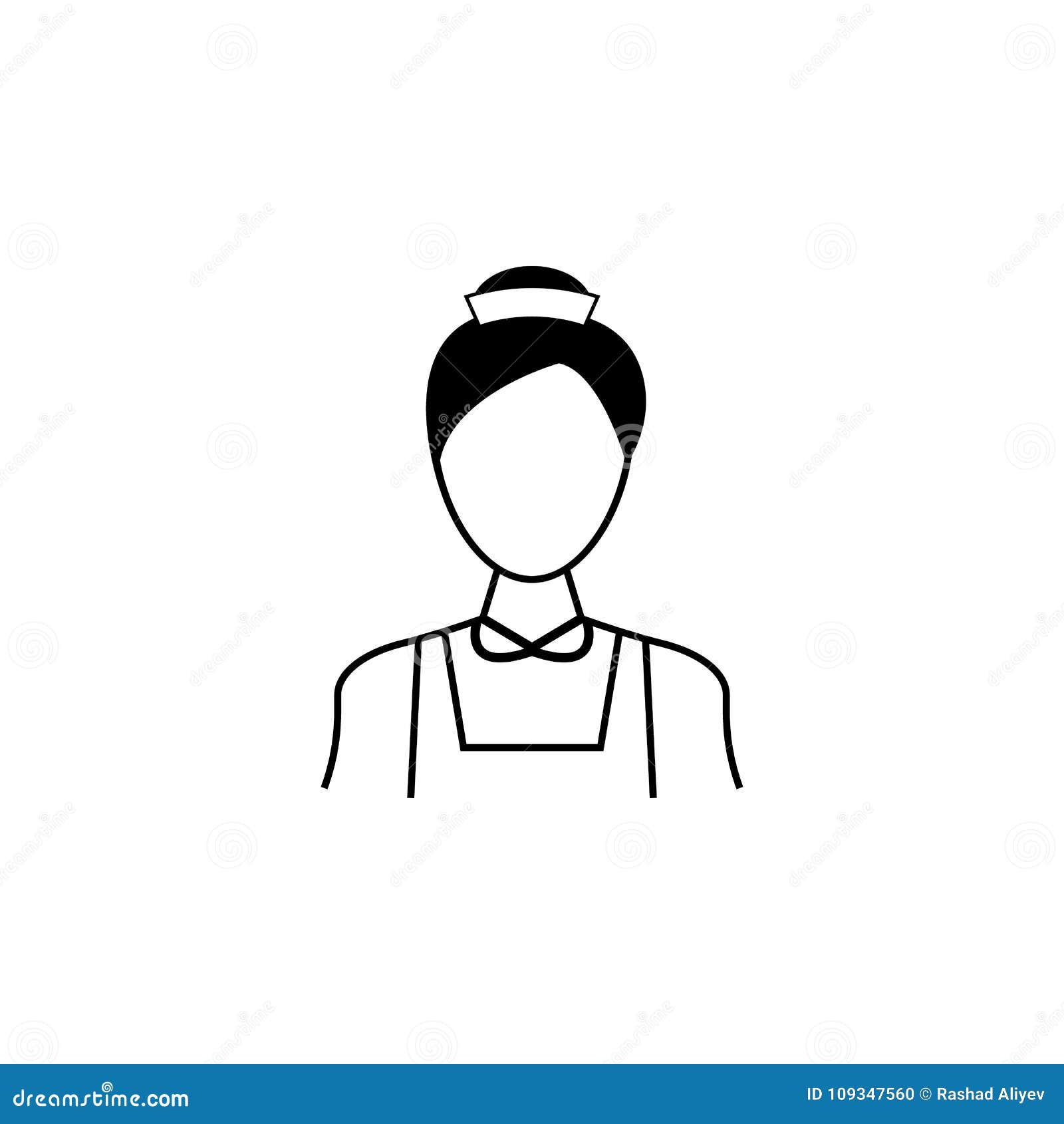 Maid Icon. Avatar Element of Professions for Mobile Concept and Web ...