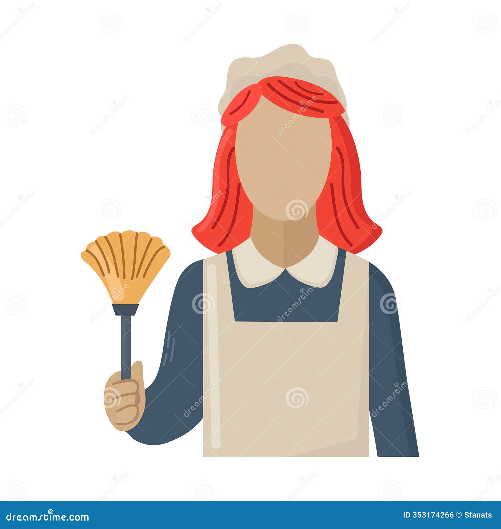 Maid Icon Clipart Logotype Isolated Vector Illustration Stock ...