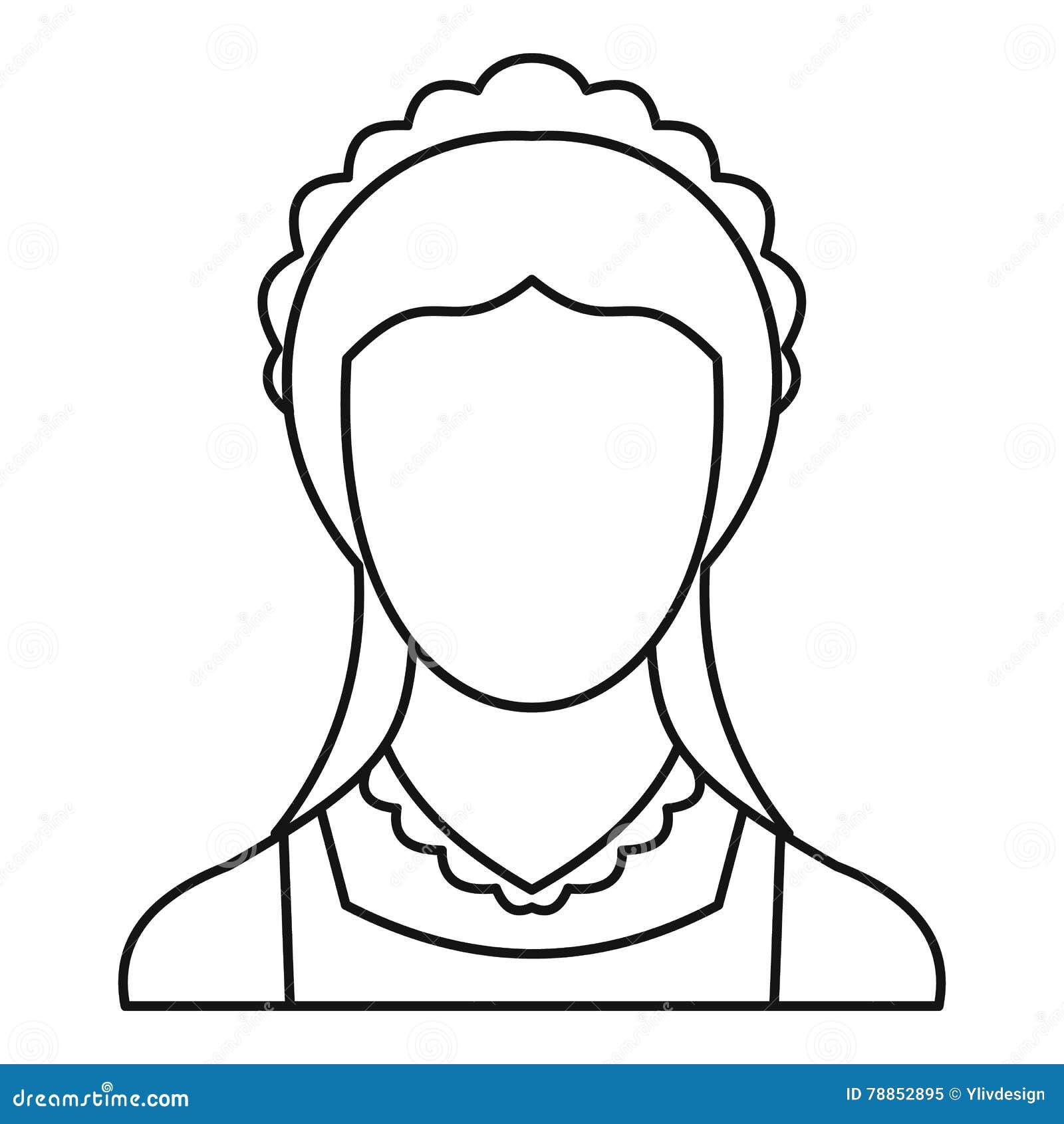 Maid icon, outline style stock vector. Illustration of cleaner - 78852895