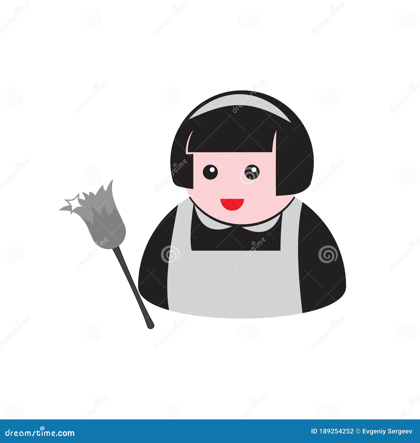 Maid Icon on a White Isolated Background. Vector Image Stock Vector ...