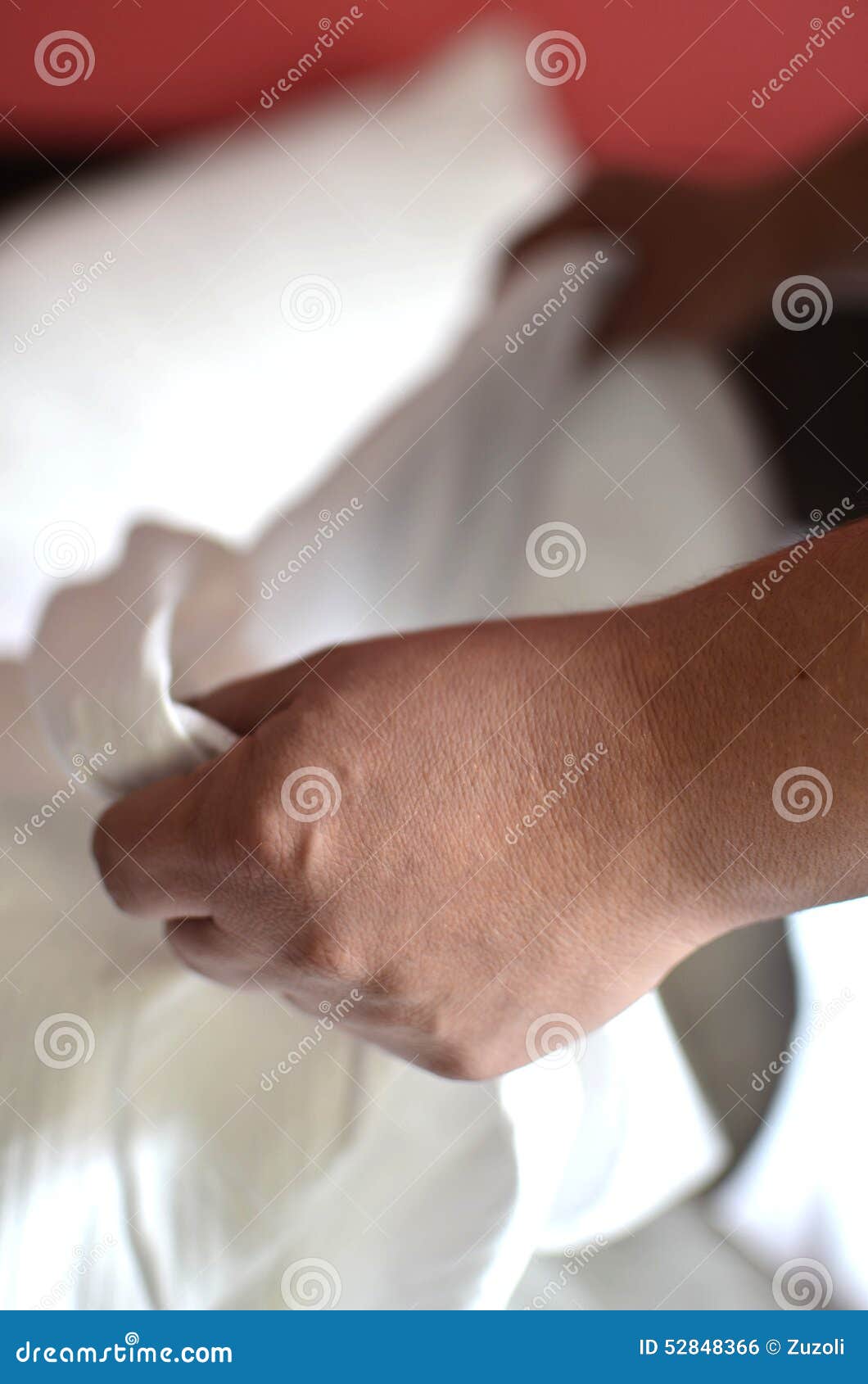 Maid Making a Bed in Hotel Room Stock Photo - Image of maid, people ...