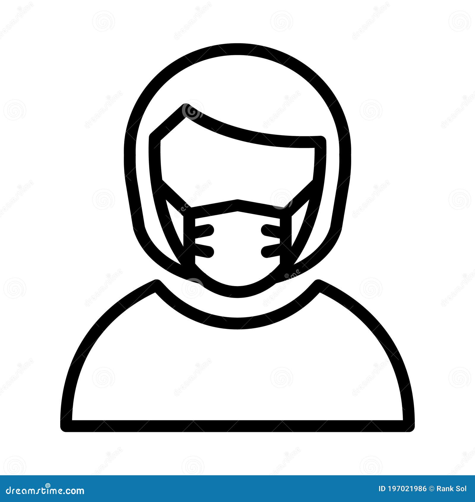Maid Wearing Mask Vector Icon Which Can Easily Modify or Edit Stock ...