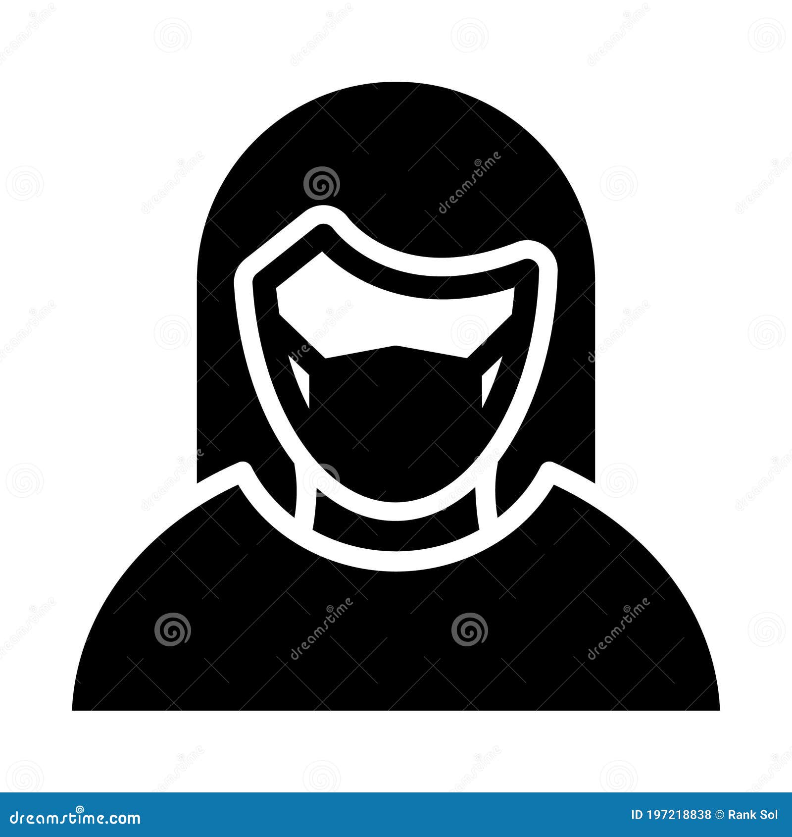 Maid Wearing Mask Vector Icon Which Can Easily Modify or Edit Stock ...