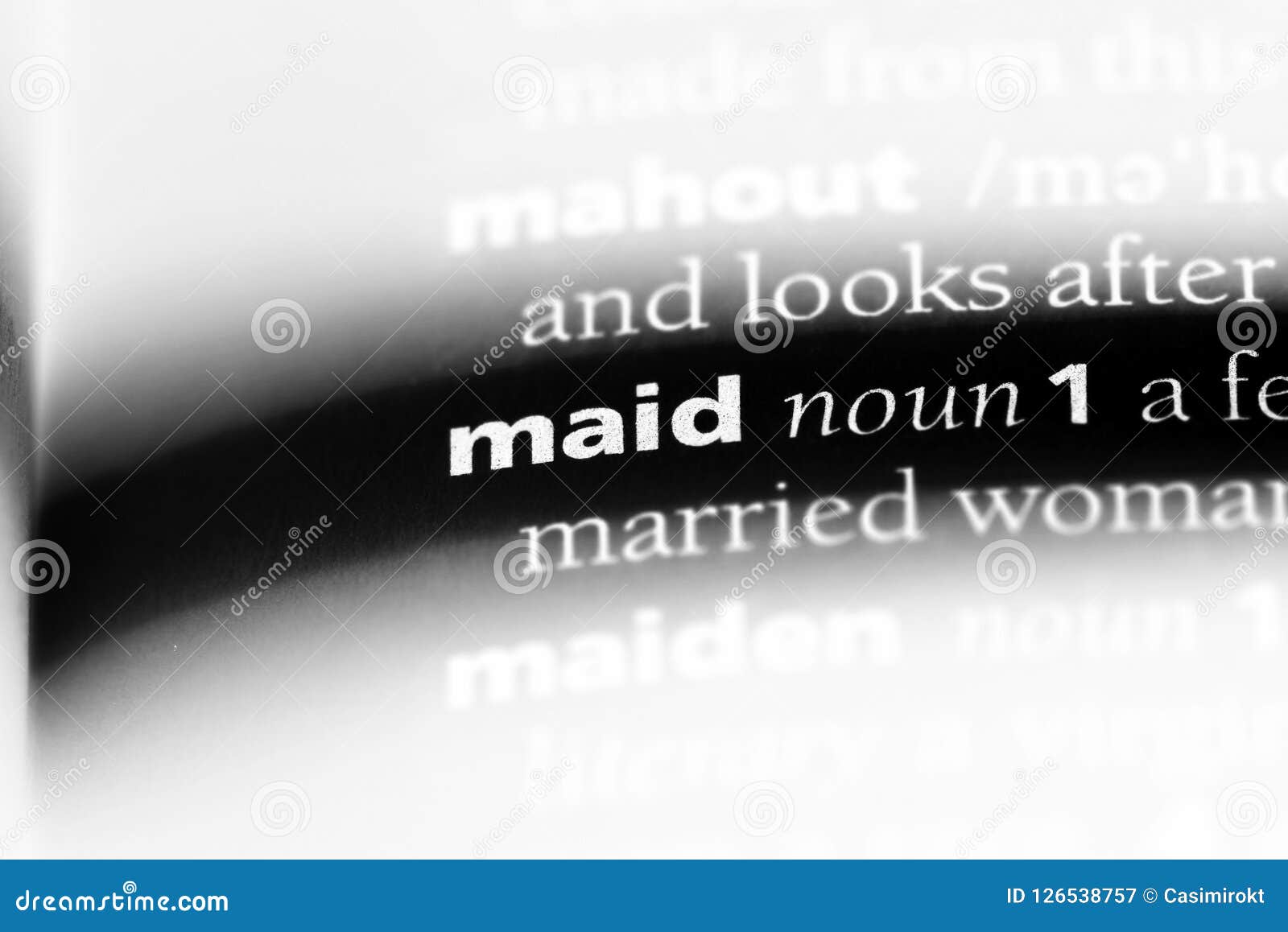 Maid stock image. Image of text, idea, maid, closeup - 126538757