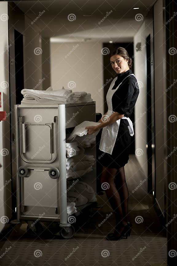 Maid at Work stock photo. Image of professional, hotel - 17271140