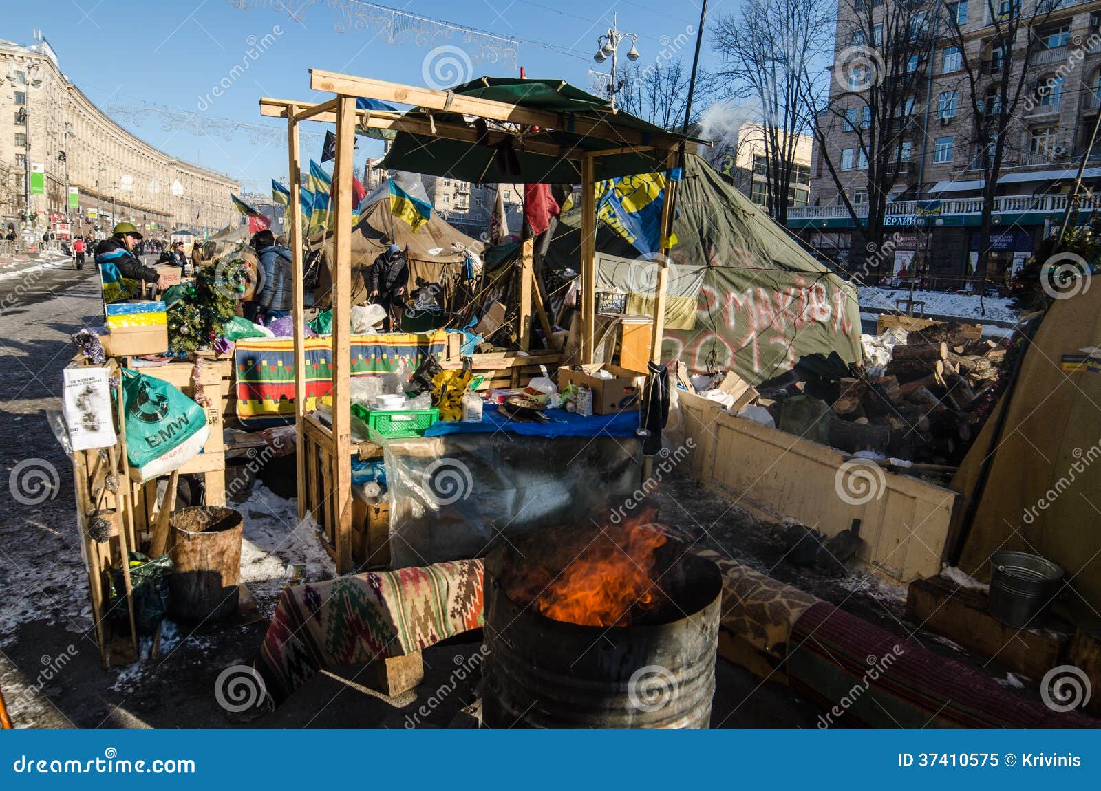 Maidan Protests on 31 January 2014 in Kiev, Ukraine Editorial Image ...