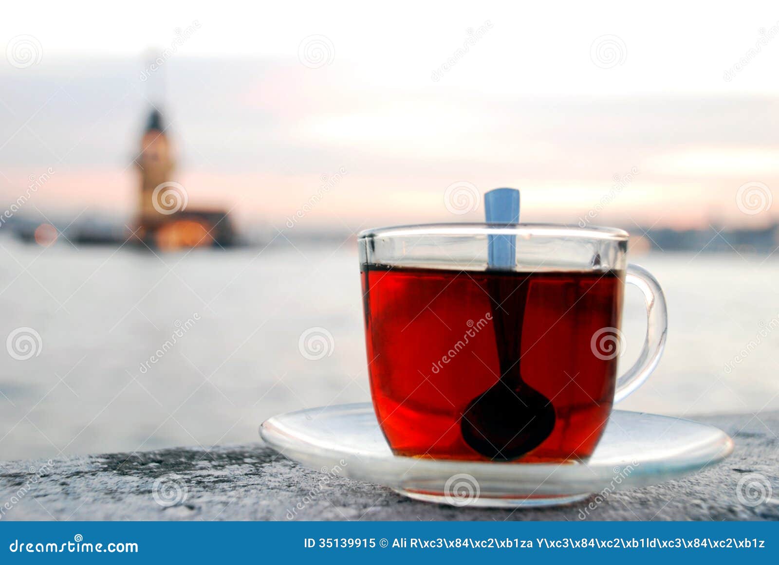 Maiden S Tower a Cup of Tea Stock Image - Image of cube, leander: 35139915