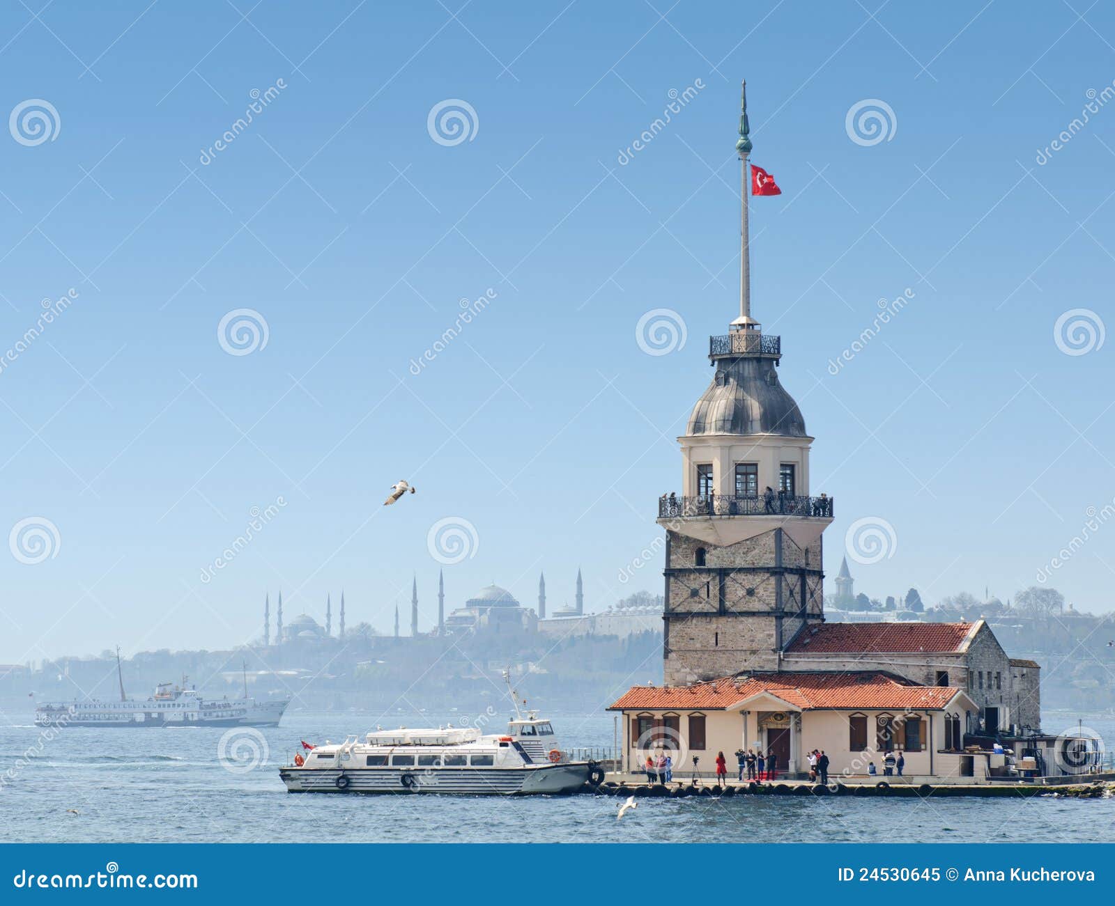 Maiden S Tower in Istanbul, Turkey Stock Image - Image of istanbul ...