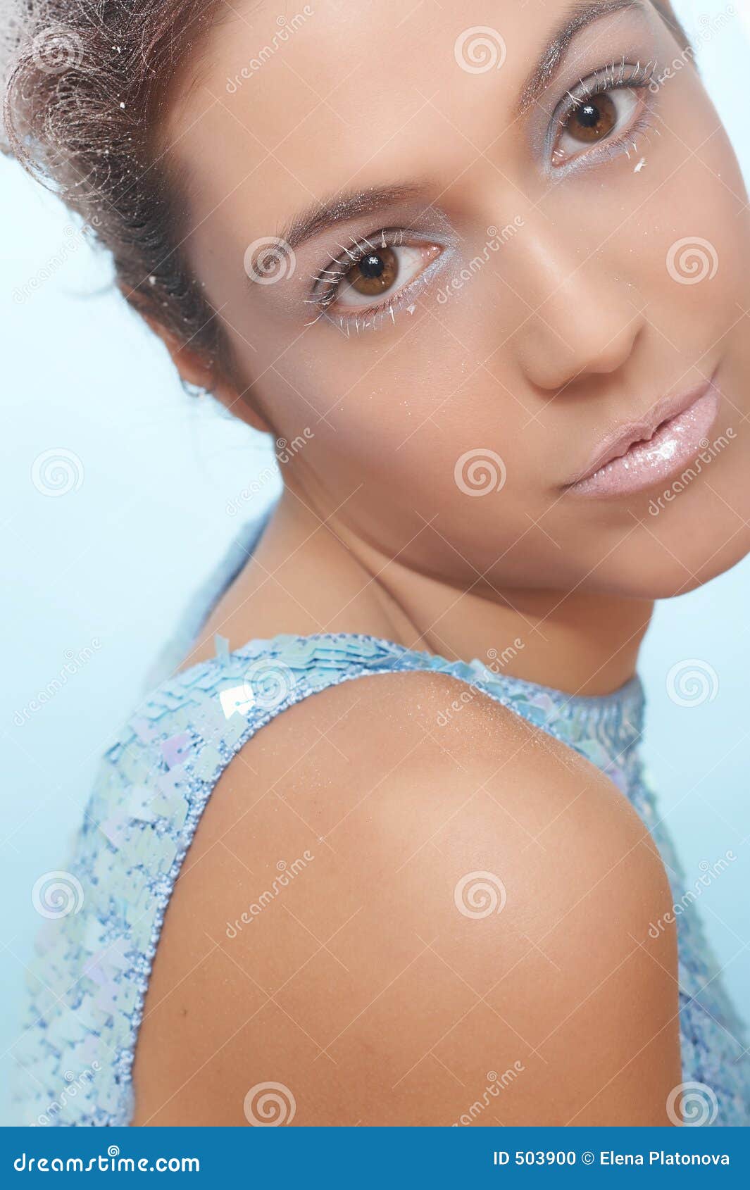 Maike. Winter portreit. stock photo. Image of face, gorgeous - 503900