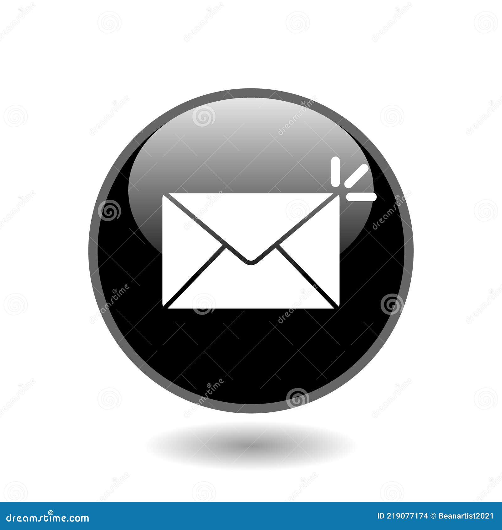 Mail Alert Icon. Vector Envelope Blinking Illustration | CartoonDealer ...