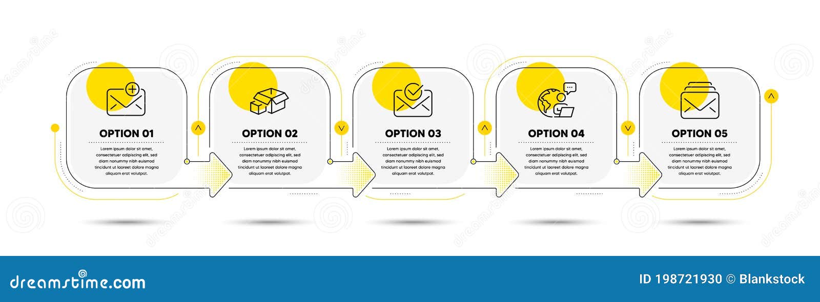 Mail, Approved Mail and Packing Boxes Icons Set. New Messages ...