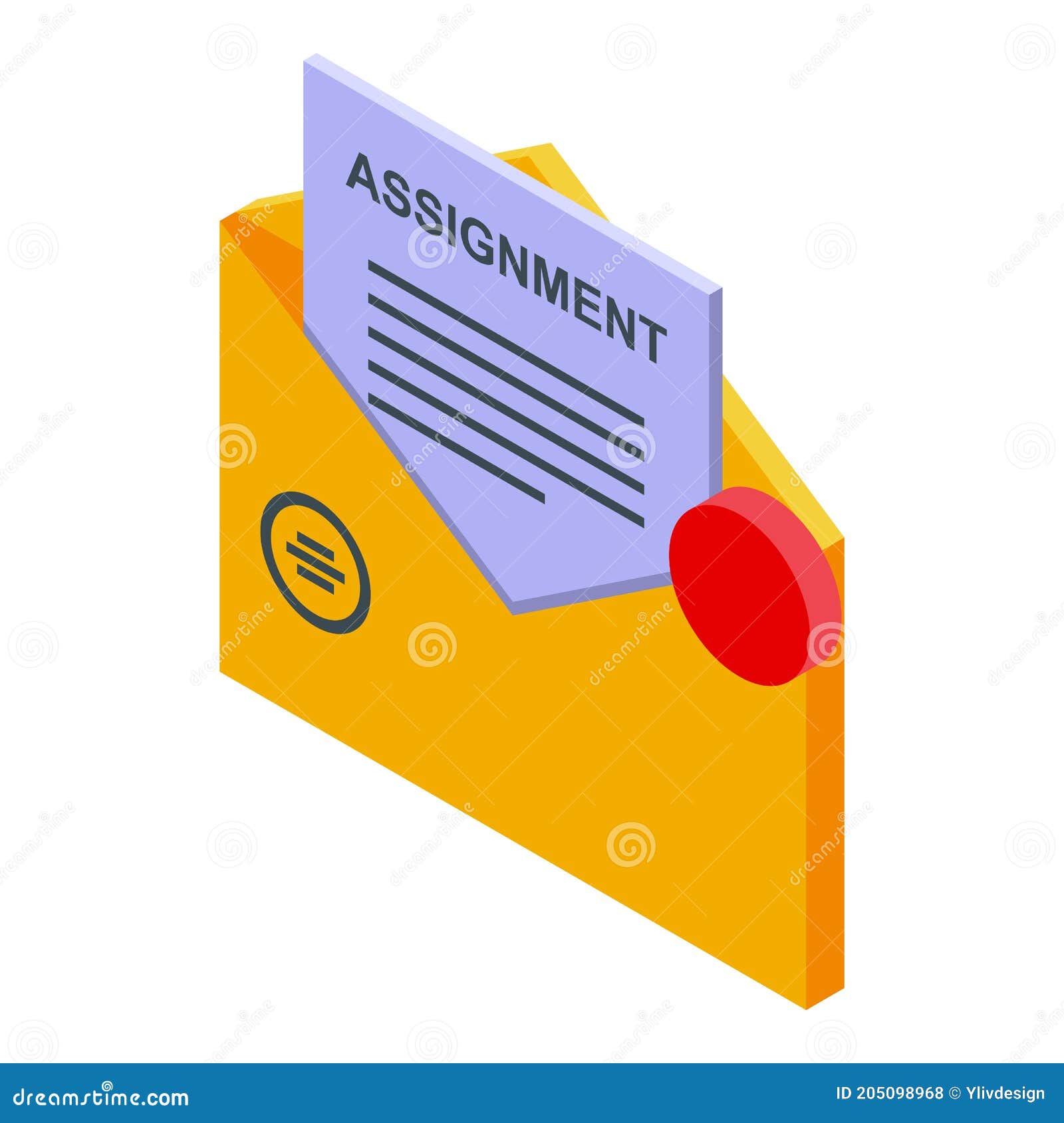 Mail Assignment Icon, Isometric Style Stock Vector - Illustration of ...
