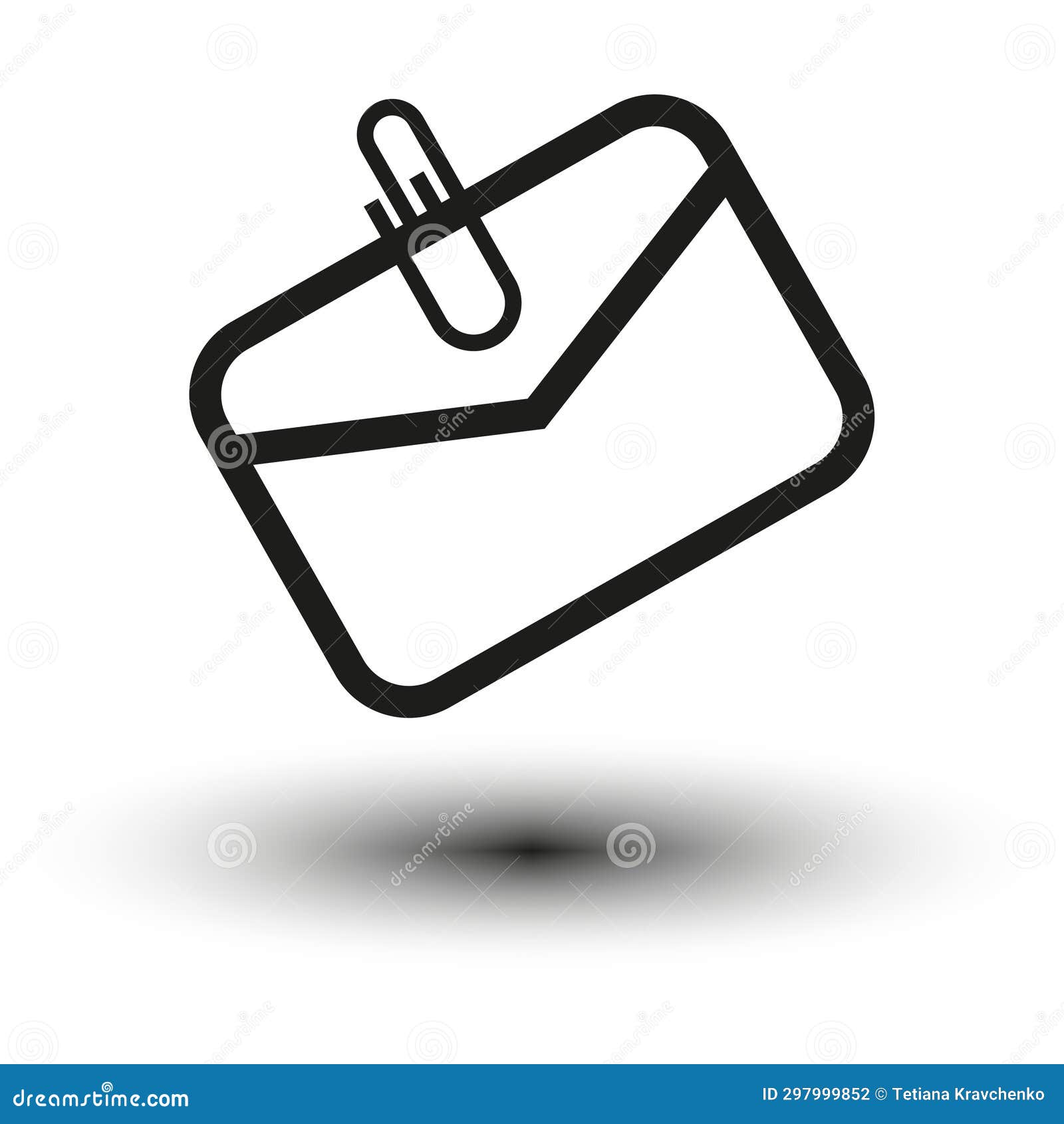 Mail Attachment Icon. Vector Illustration. EPS 10 Stock Illustration ...
