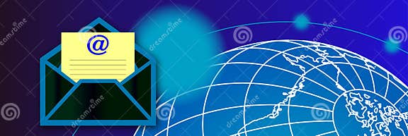 Mail banner stock vector. Illustration of email, bevel - 2463951