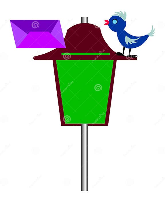 Mail bird stock vector. Illustration of mail, post, internet - 37632524