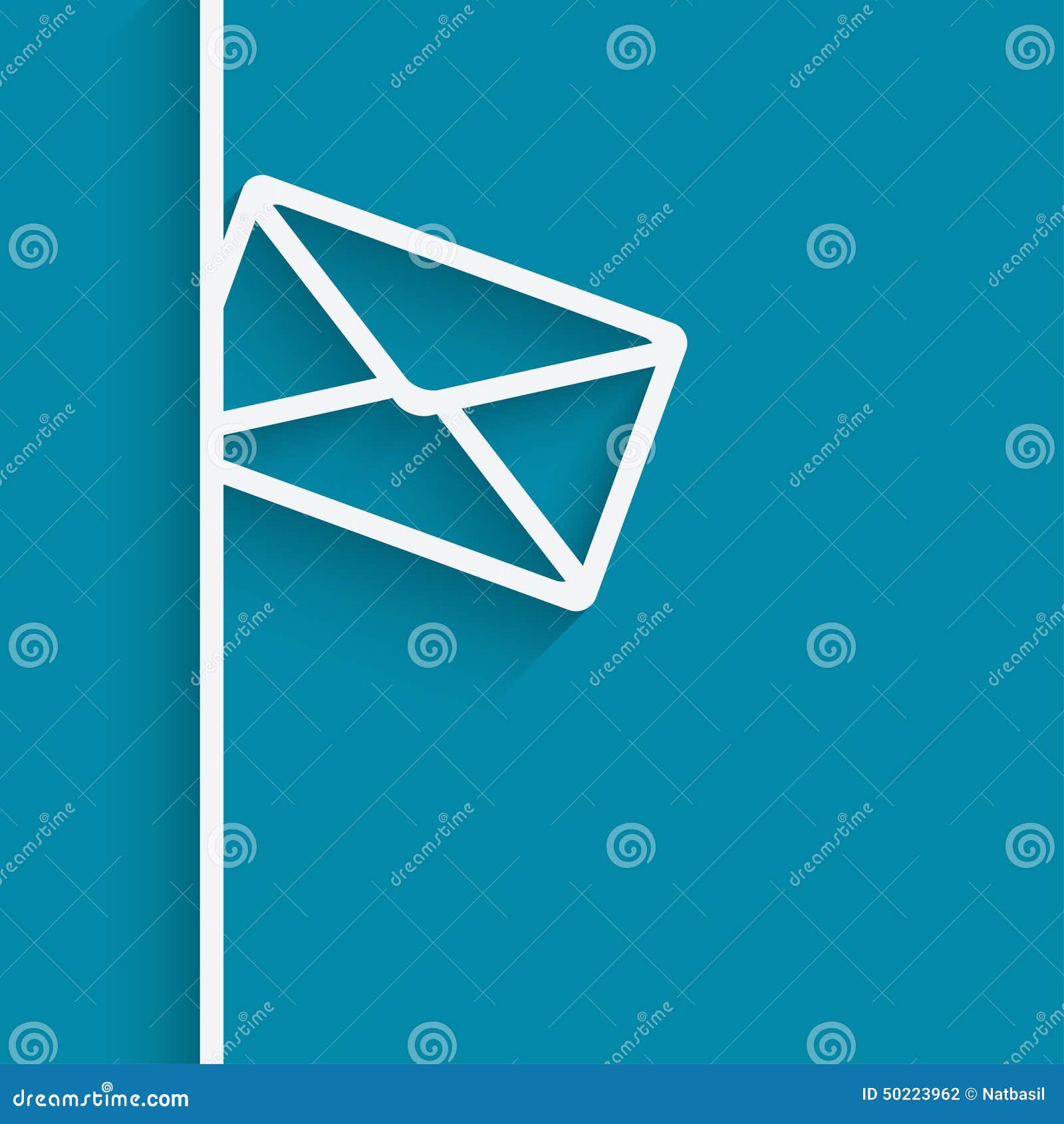 Mail blue background stock vector. Illustration of white - 50223962