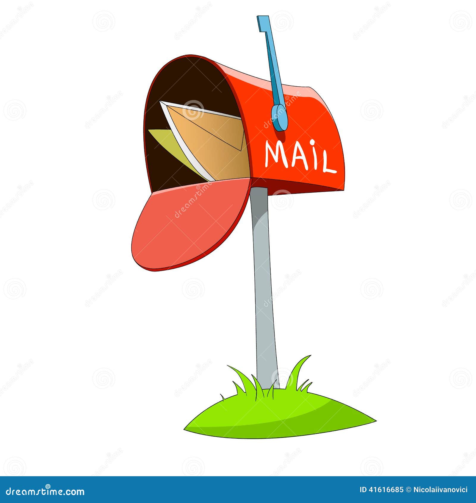 Mail box stock vector. Illustration of letterbox, envelope - 41616685