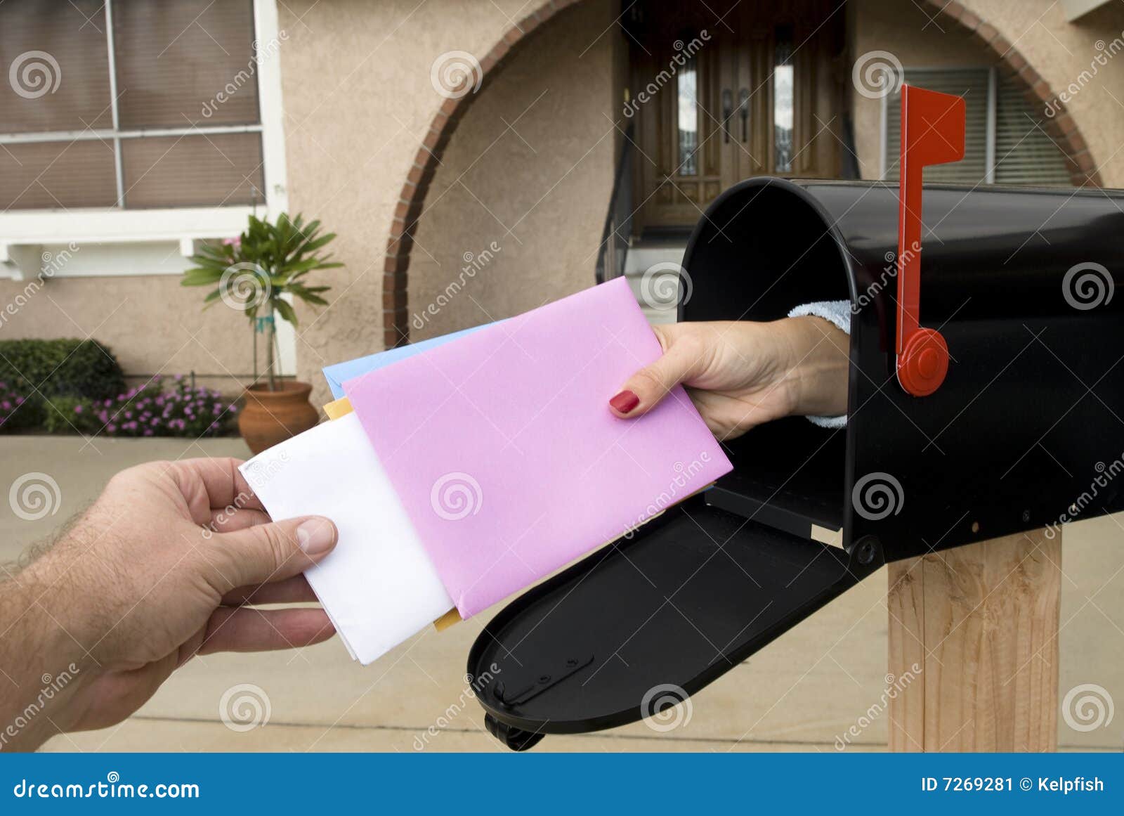 Mail Box and Delivering Mail Stock Image - Image of mail, color: 7269281