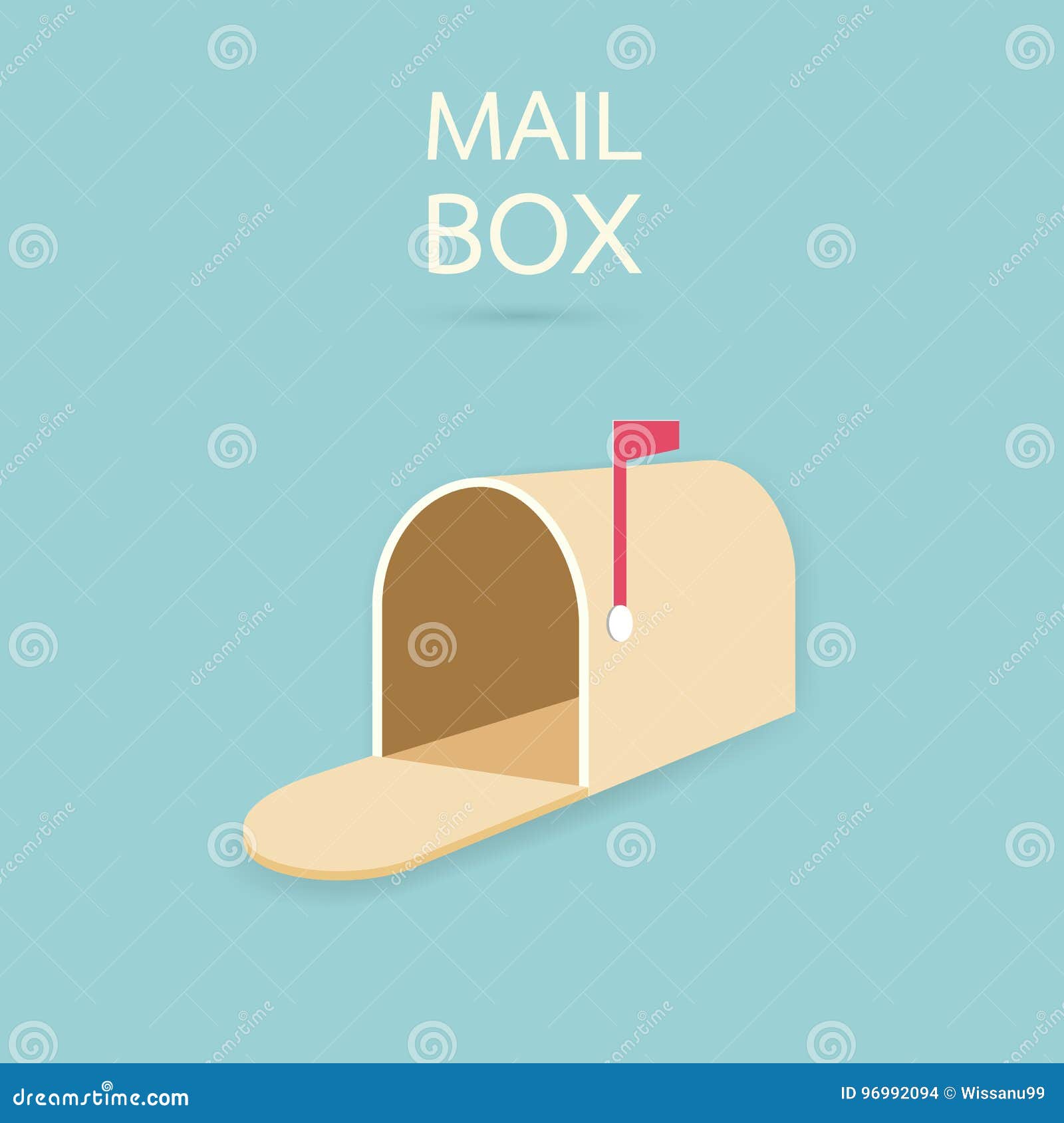 Mail box stock vector. Illustration of news, send, service - 96992094