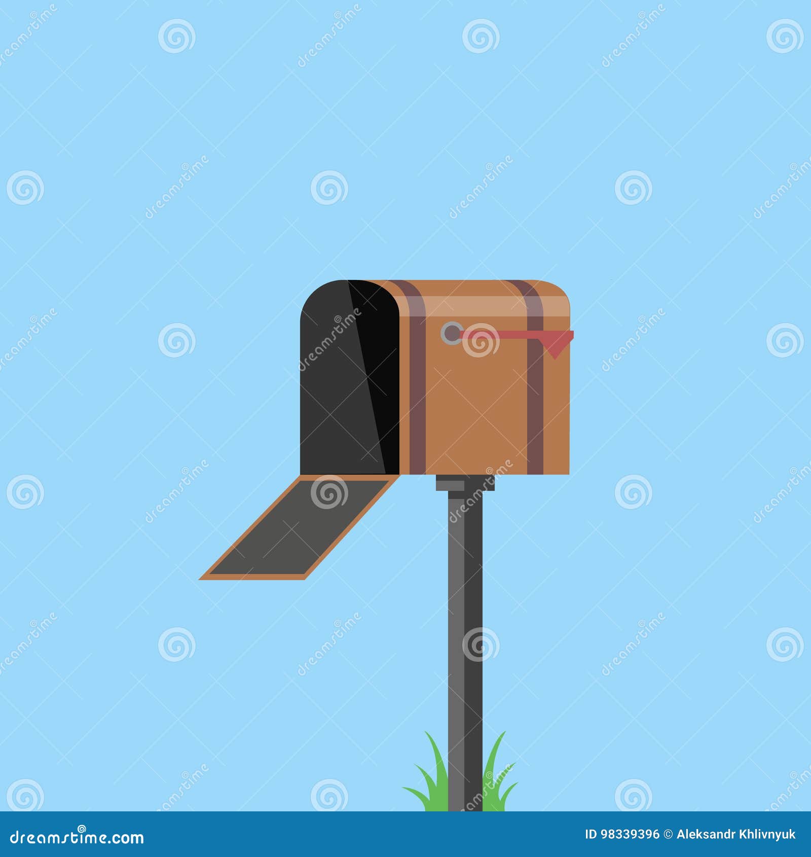 Mail box empty stock illustration. Illustration of mail - 98339396