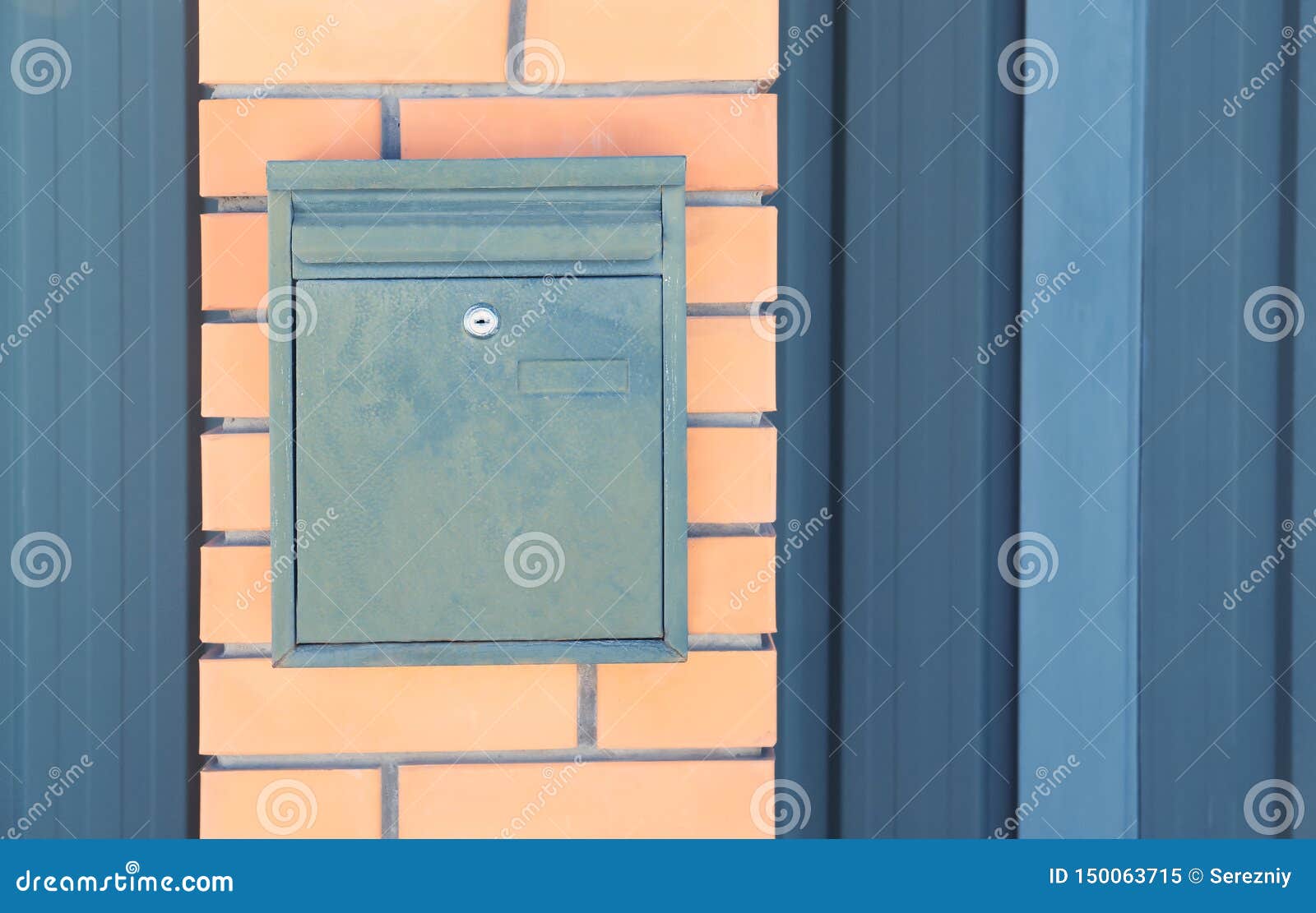 Mail box on fence outdoors stock image. Image of home - 150063715