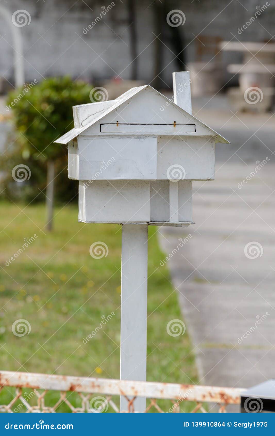 Mail Box in Front of the House Close Up Stock Photo - Image of door ...