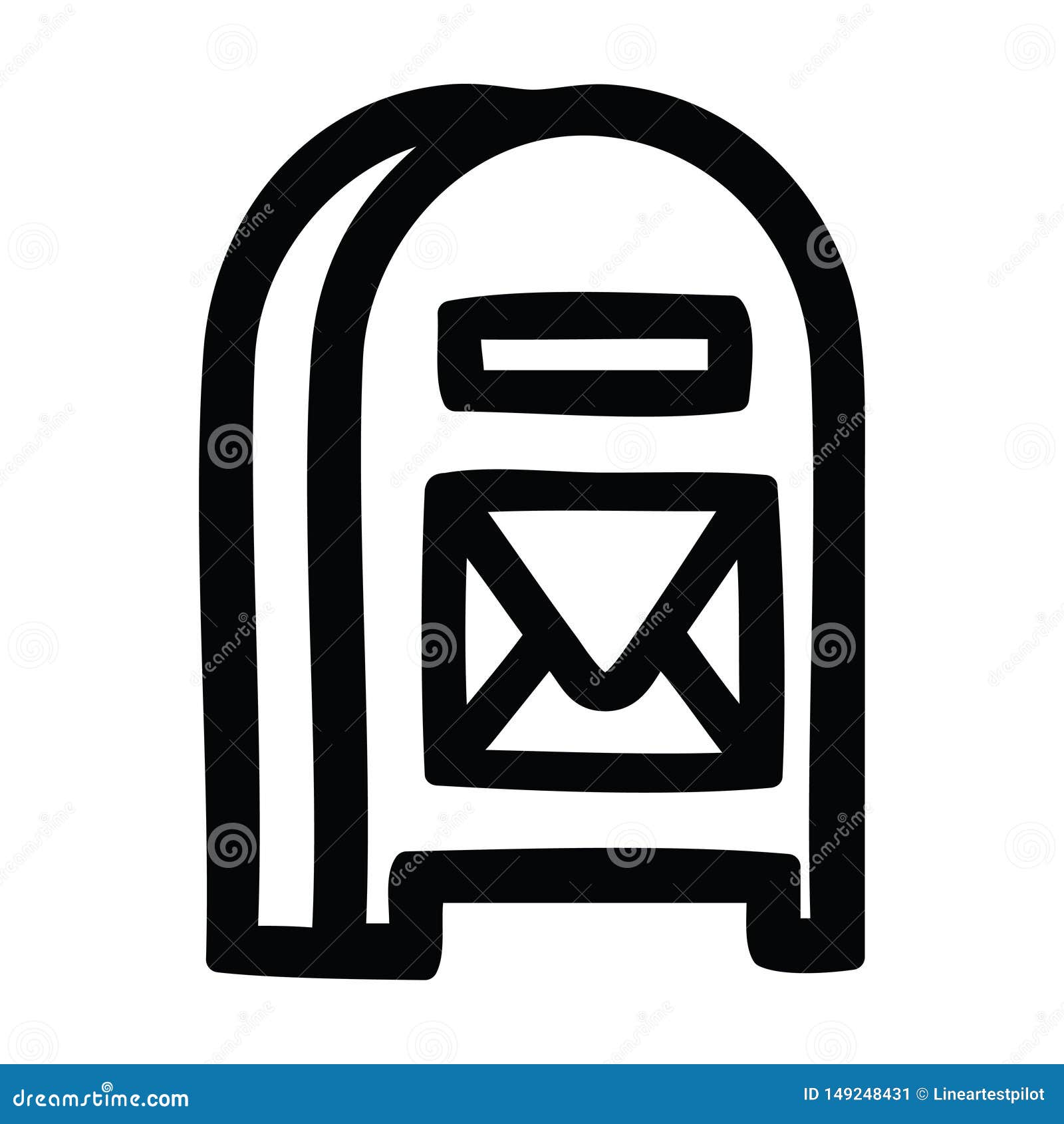 Mail box icon stock vector. Illustration of icon, symbol - 149248431