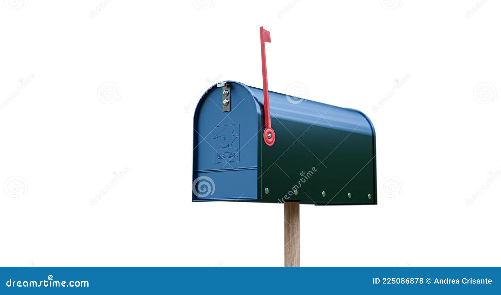 Mail Box Isolated on White Background Stock Illustration - Illustration ...
