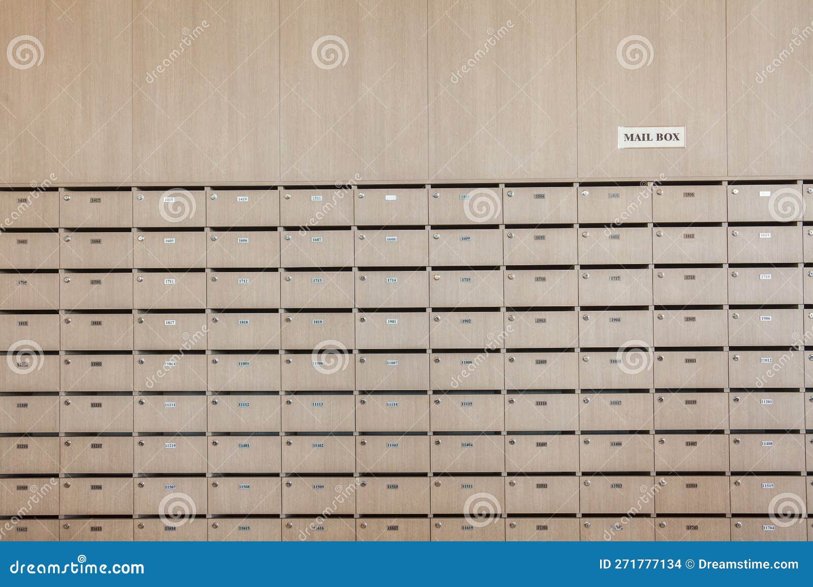 Mail Box and Locker for Residents Stock Photo - Image of rows, hotel ...