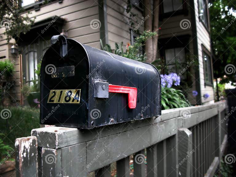 Mail box on a railing stock photo. Image of apartment - 16251762
