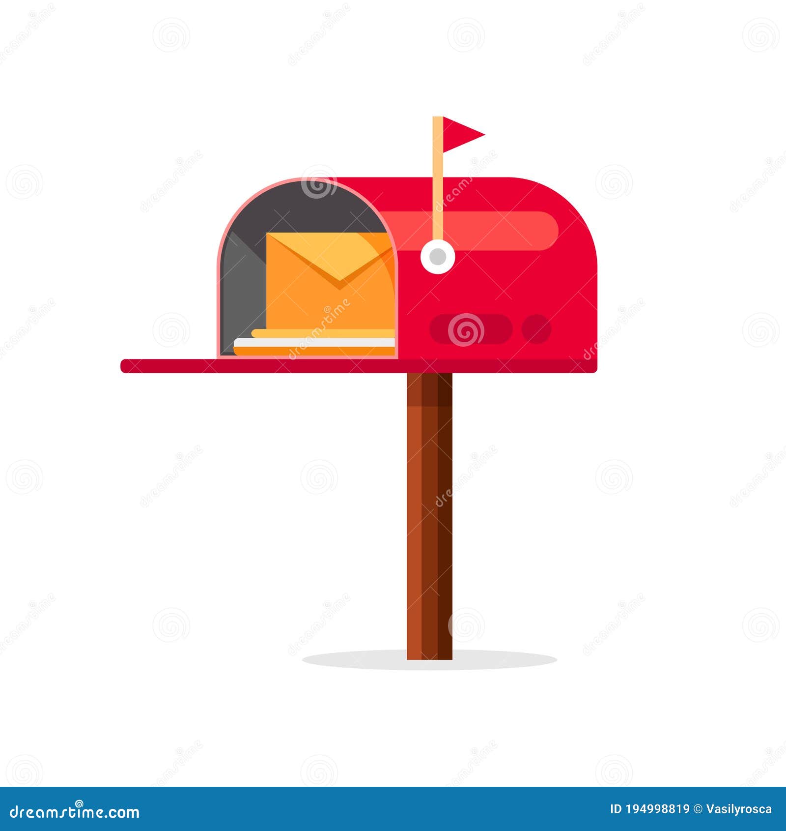 Mail Box Vector Icon. Post Mailbox Letter Illustration. Letterbox Flat ... Mail Box Vector Icon. Post Mailbox Letter Illustration. Letterbox Flat ...