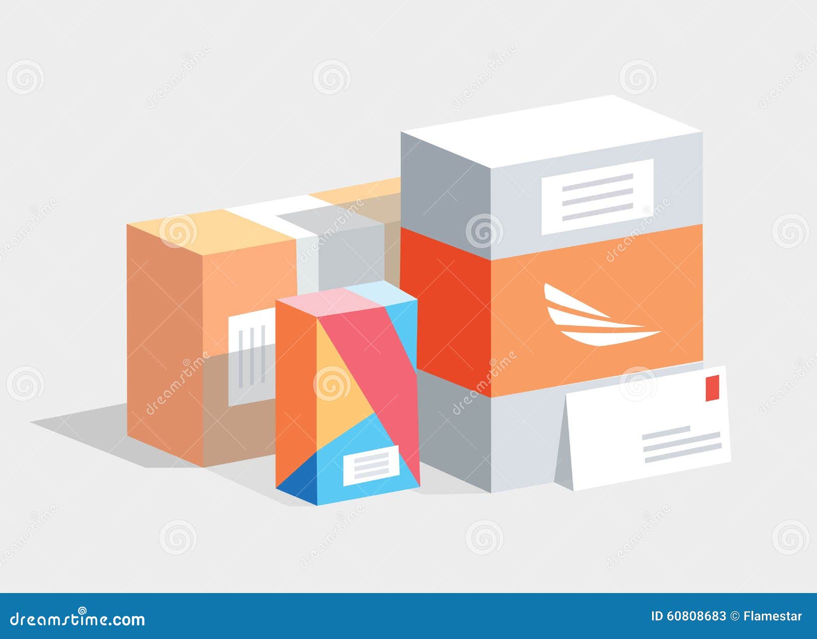 Mail Boxes Awaiting for Receiver Stock Vector - Illustration of graphic ...