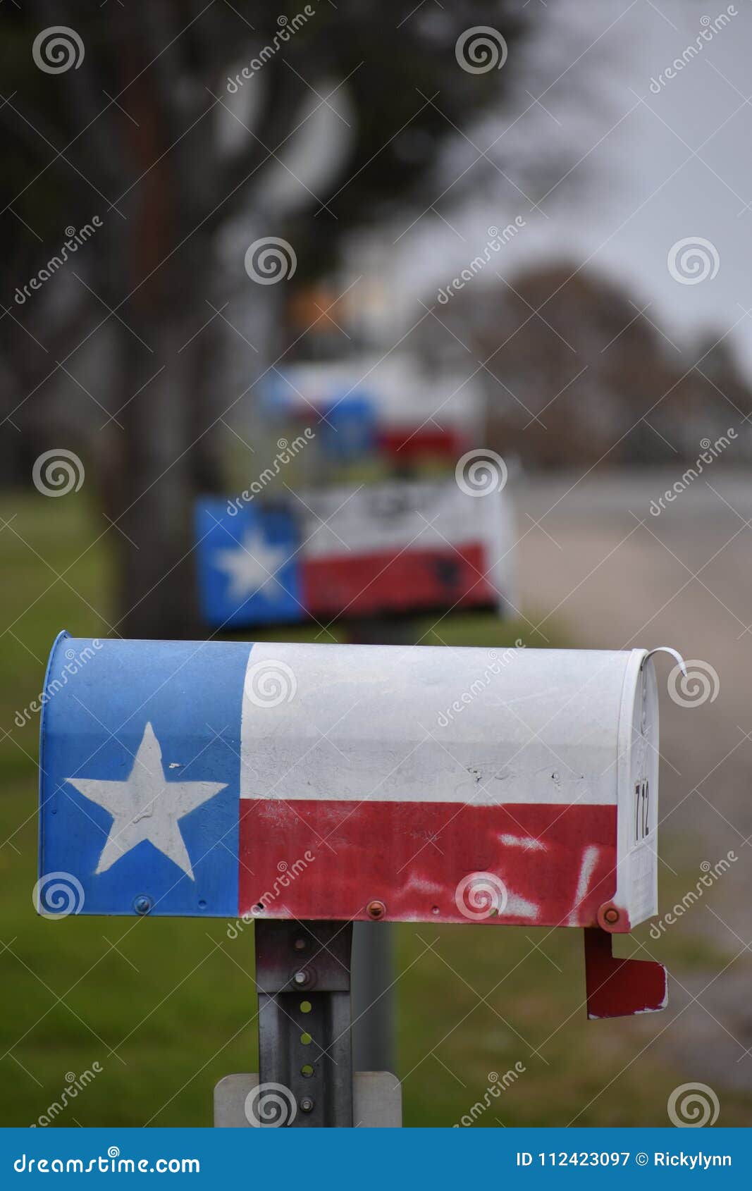 Mail Boxes in Granbury Texas Stock Image - Image of white, star: 112423097