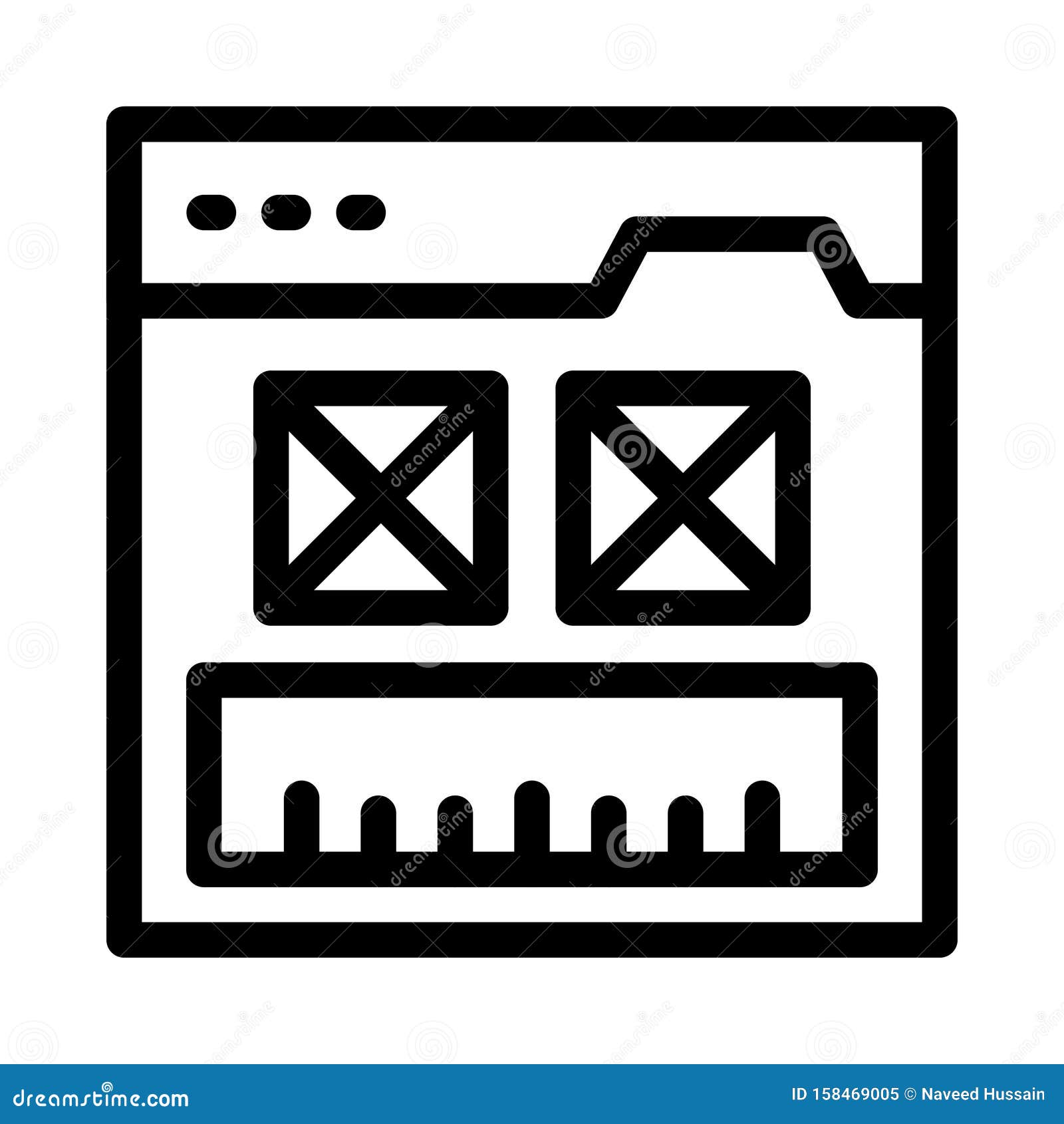 Mail Browser Thin Line Vector Icon Stock Vector - Illustration of line ...