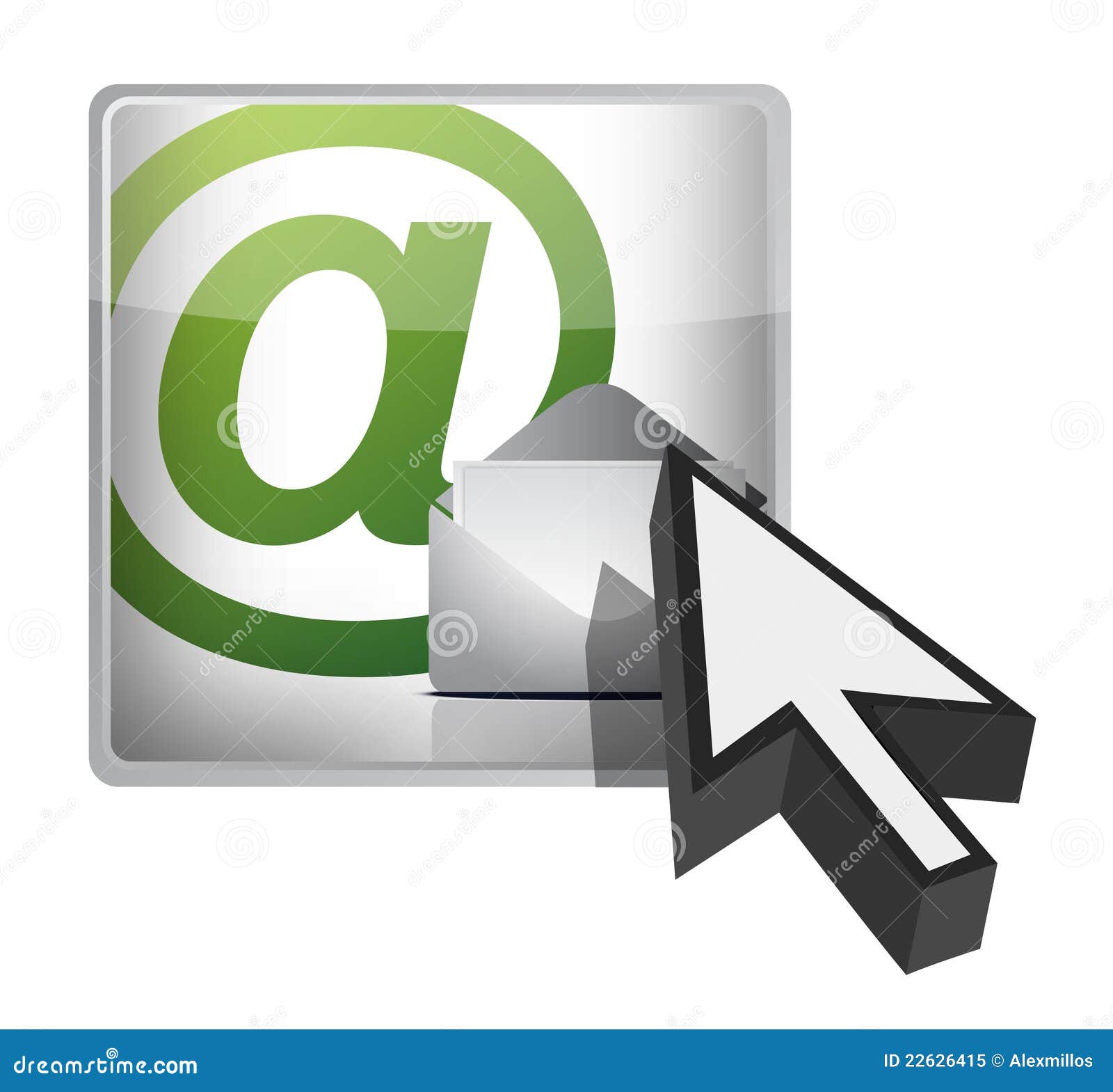 Mail Button and Cursor Illustration Design Stock Vector - Illustration ...