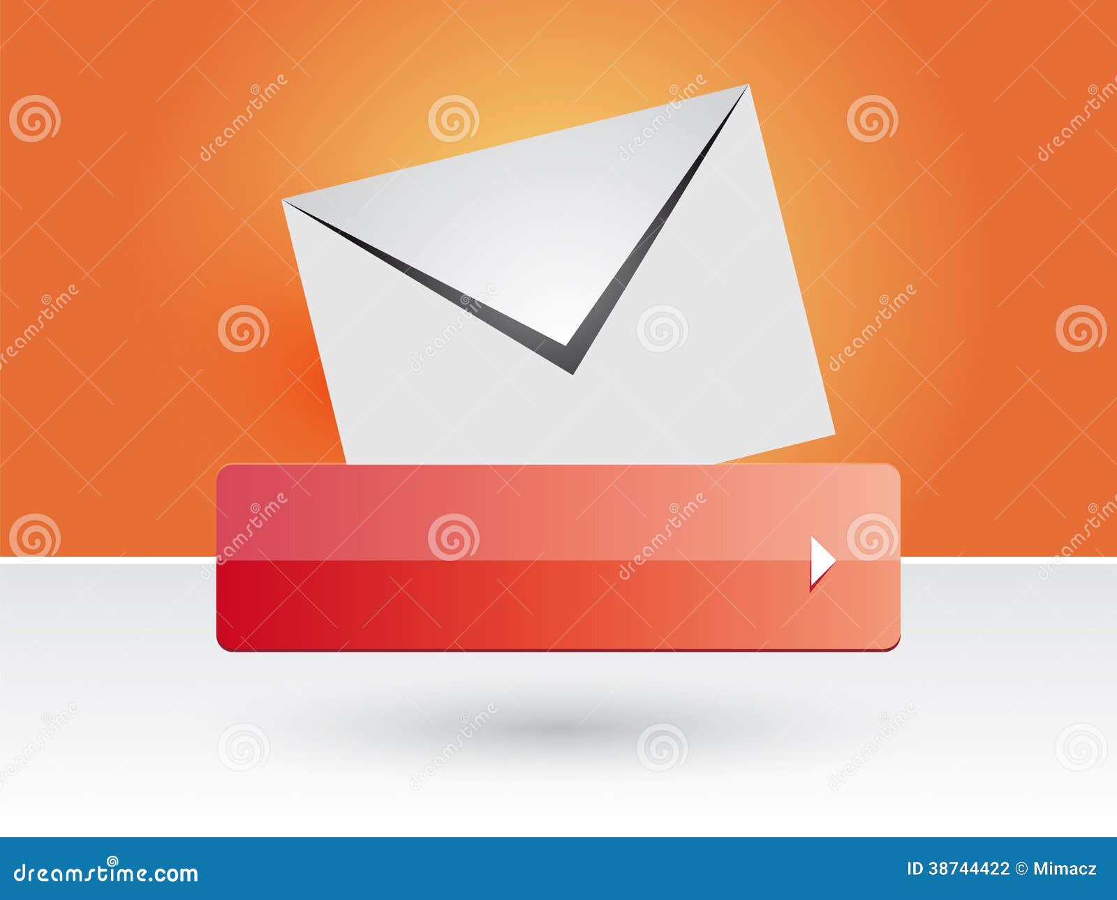 Mail button stock vector. Illustration of simple, send - 38744422