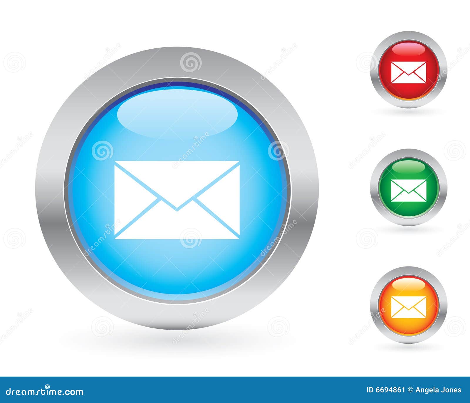 Mail button set stock vector. Illustration of design, drop - 6694861
