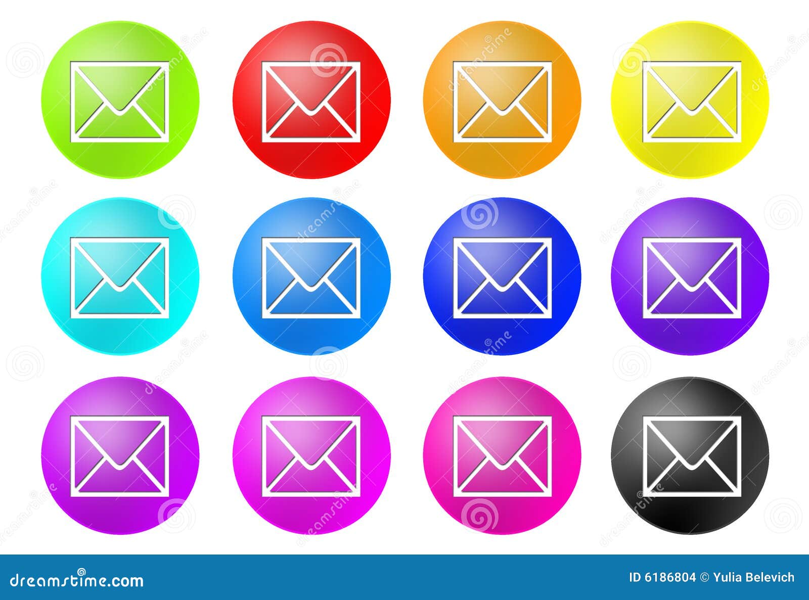 Mail buttons stock illustration. Illustration of button - 6186804