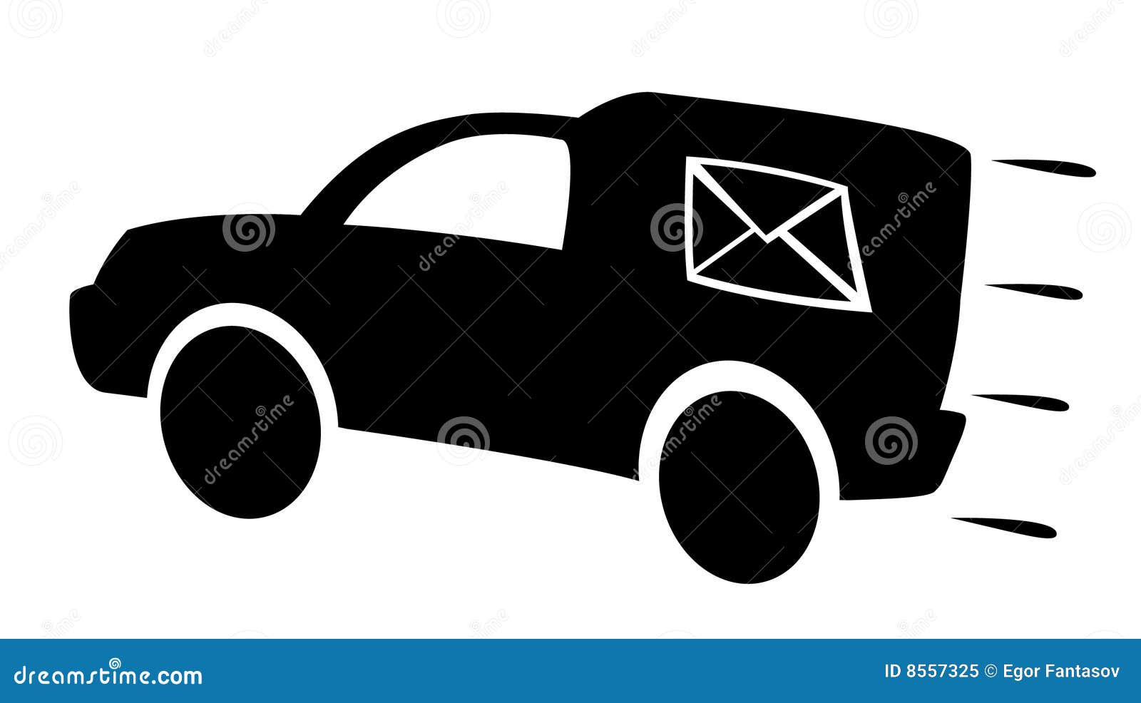 Mail car stock vector. Illustration of neighborhood, logistics - 8557325