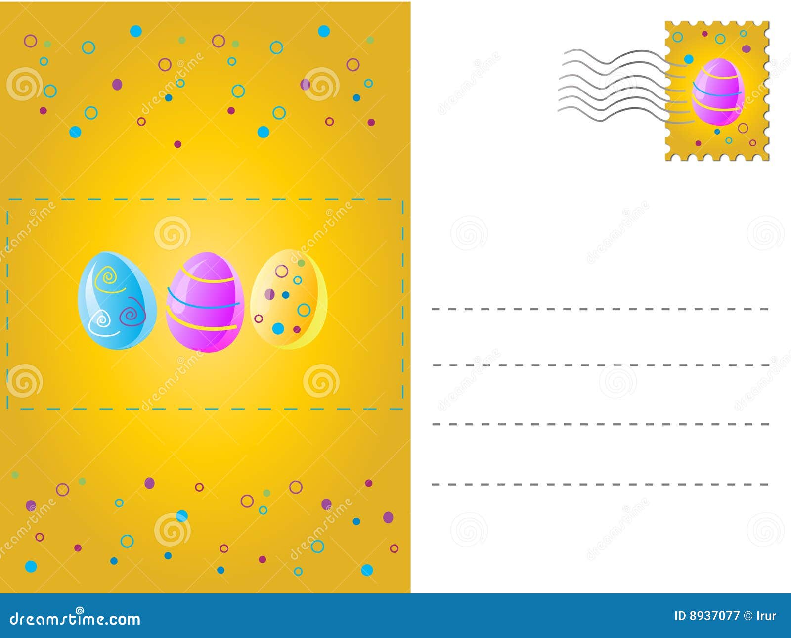 Mail, card for easter stock vector. Illustration of easter - 8937077