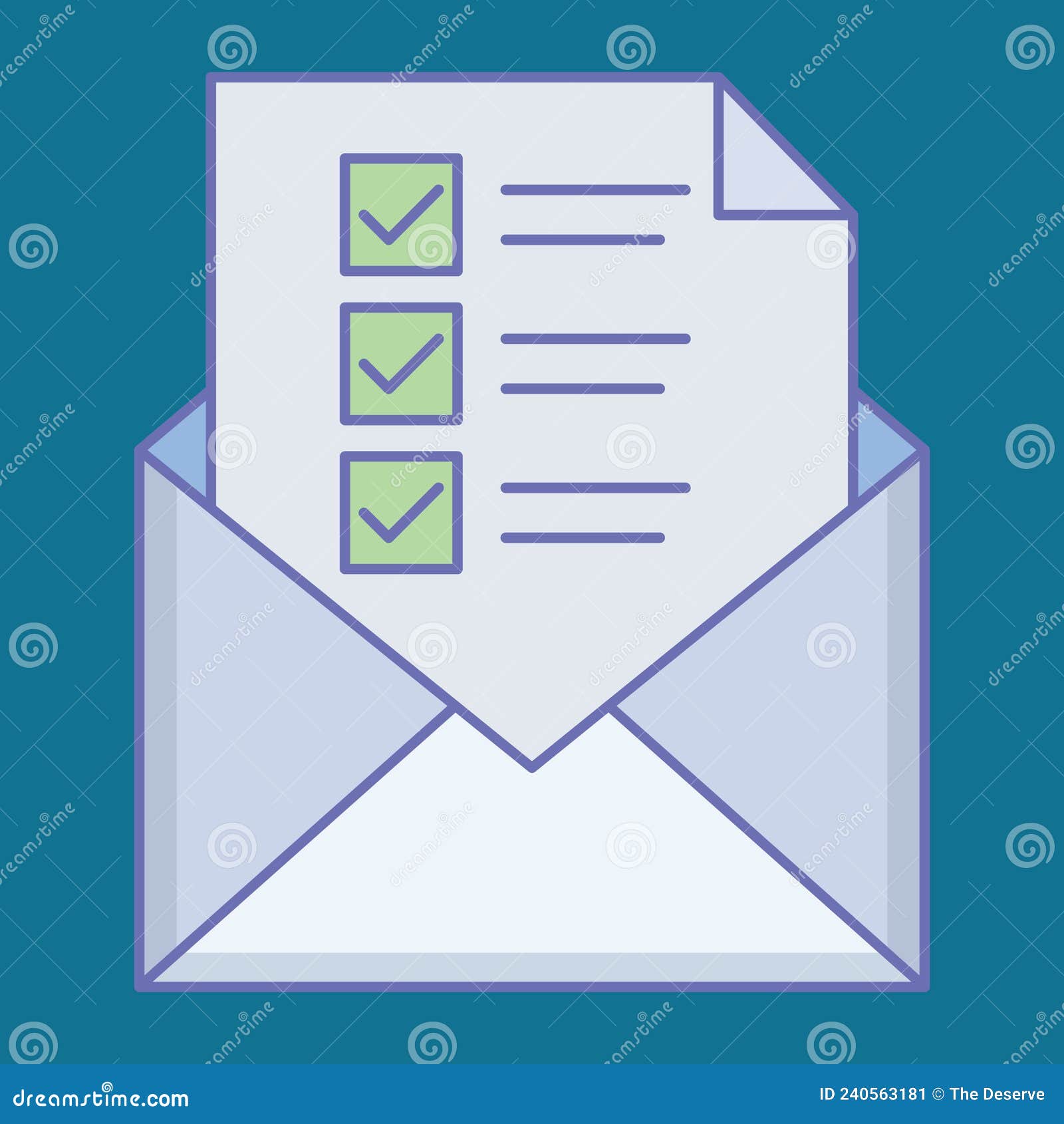 Mail Checklist Isolated Vector Icon Which Can Easily Modify or Edit ...